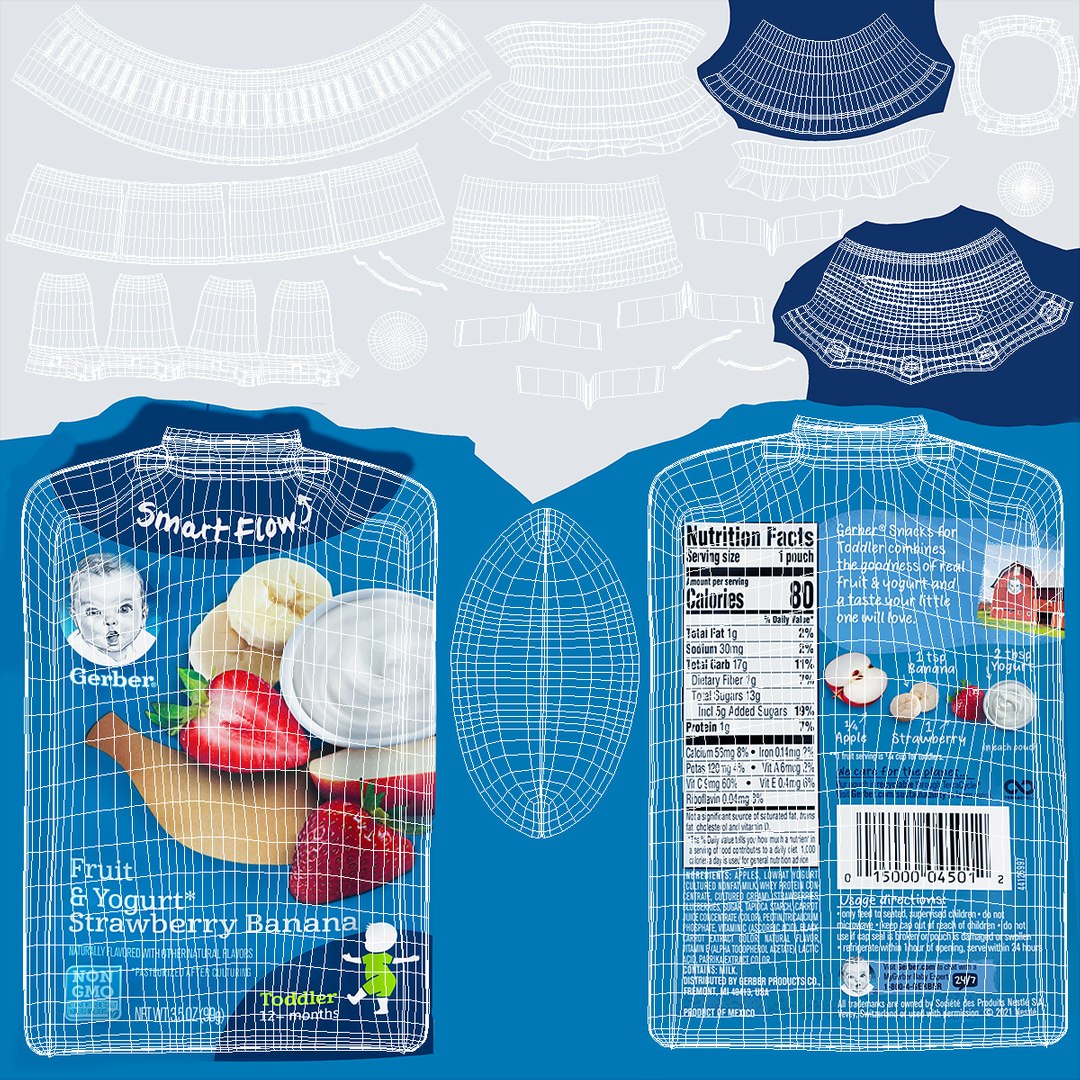 Baby Food Gerber Collection 2 model - TurboSquid 1966200