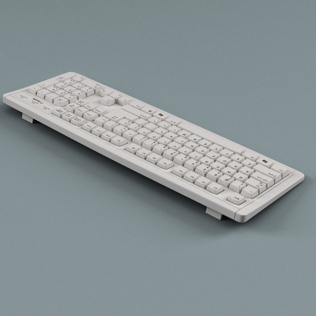 Keyboard Modelled 3d Max