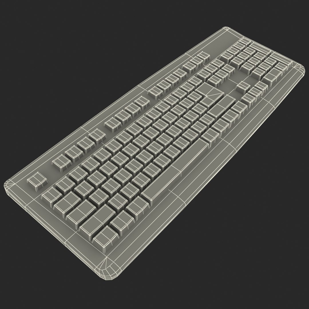 Keyboard Modelled 3d Max