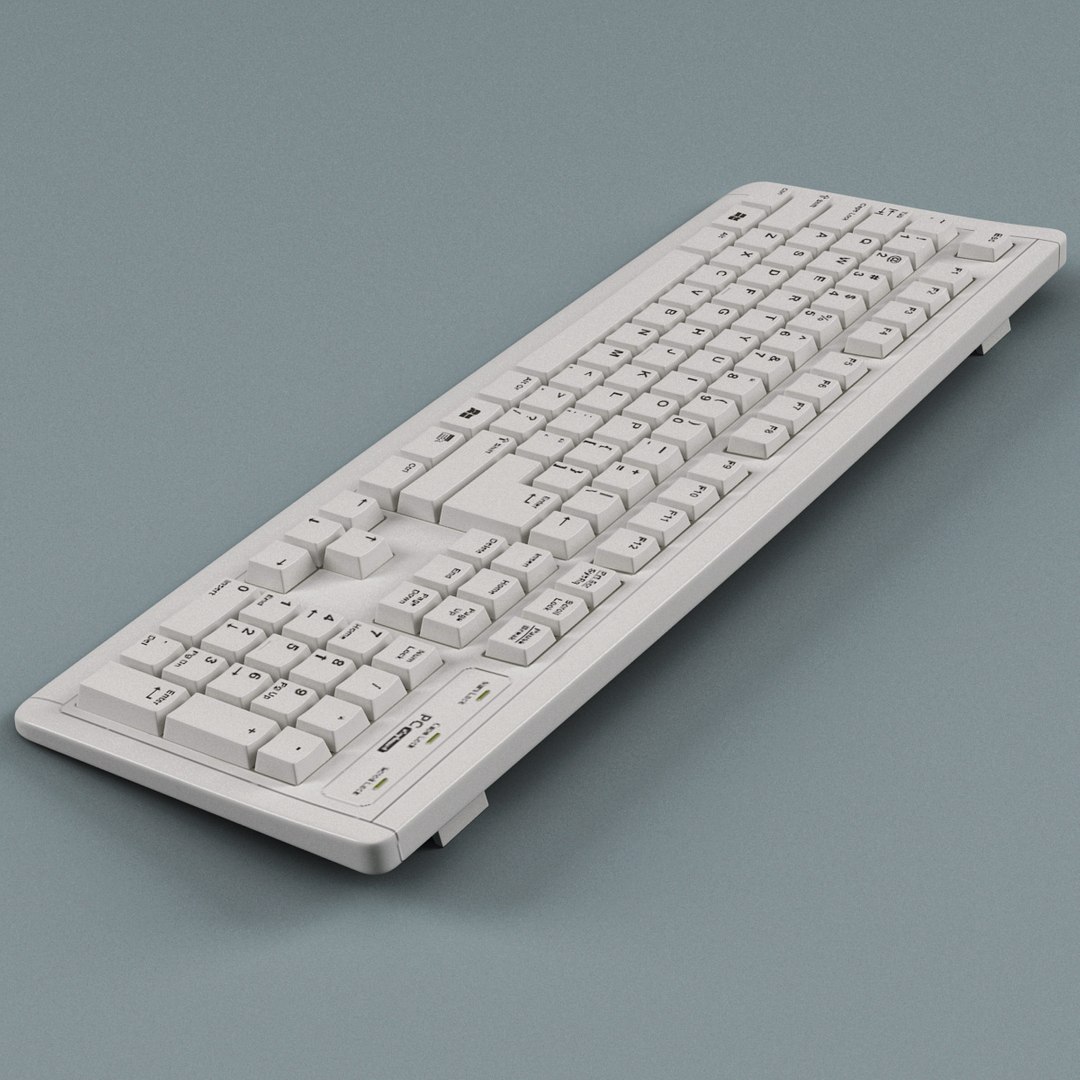 Keyboard Modelled 3d Max