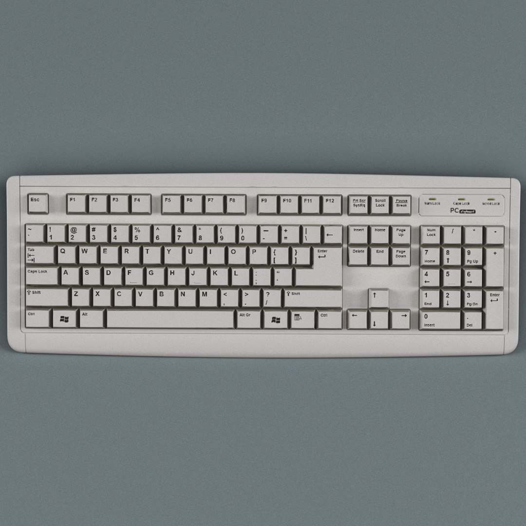 Keyboard Modelled 3d Max
