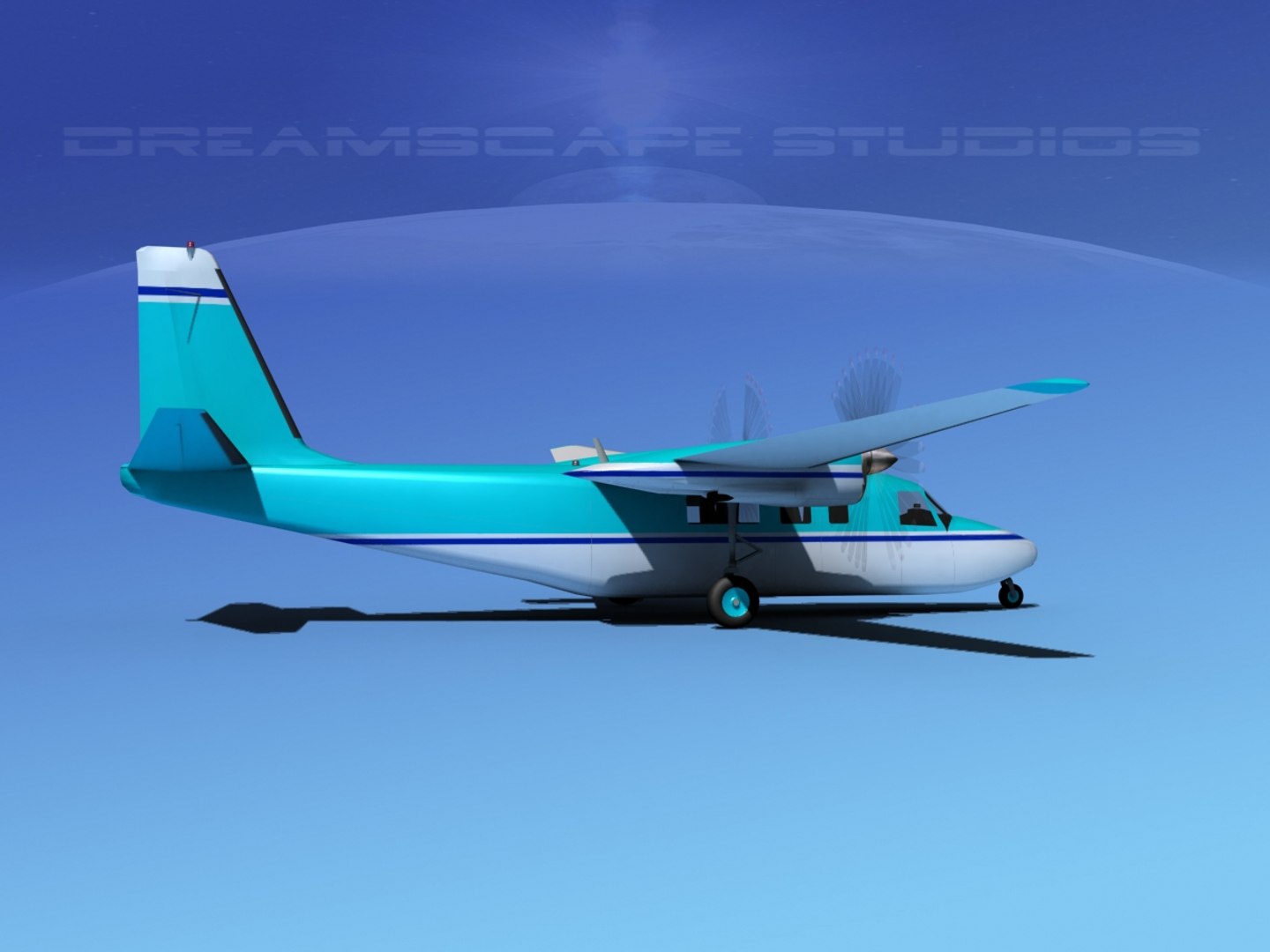 3d model propellers rockwell turbo commander 690