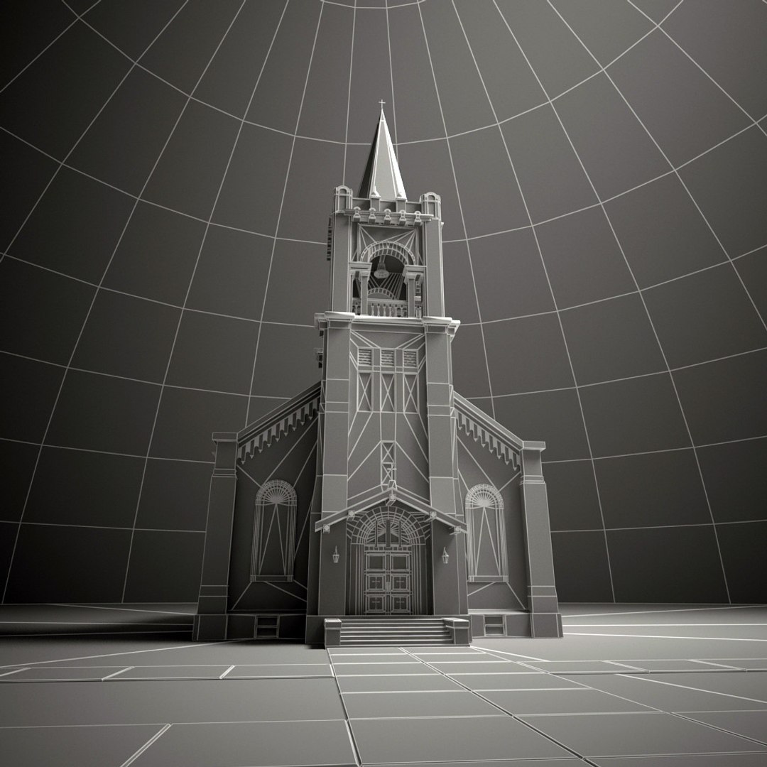 catholic church 3d max