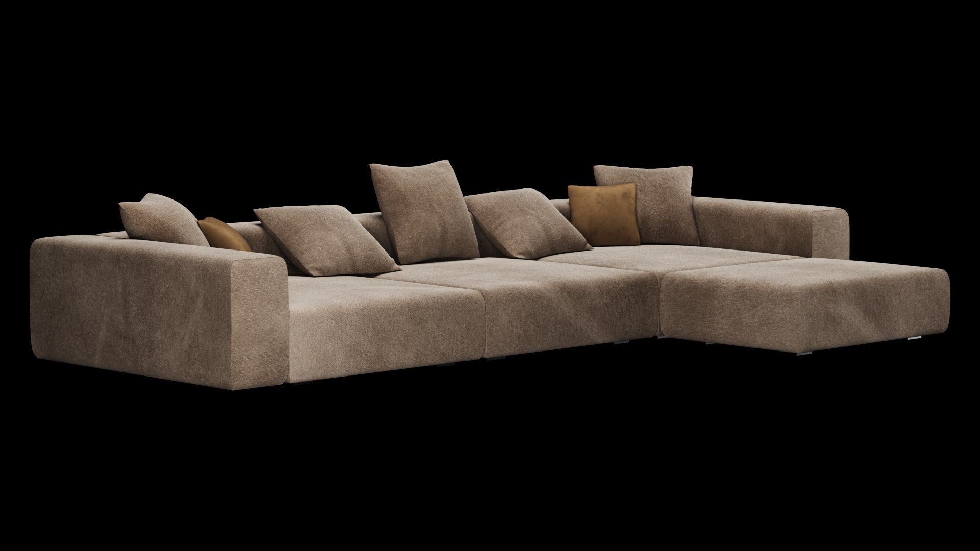 Modern angle sofa 2 with pillow 3D - TurboSquid 2476400