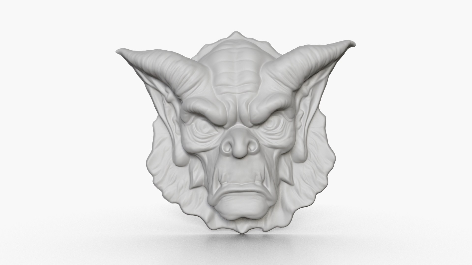 Gargoyle Head Relief 2 3D - TurboSquid 2287518