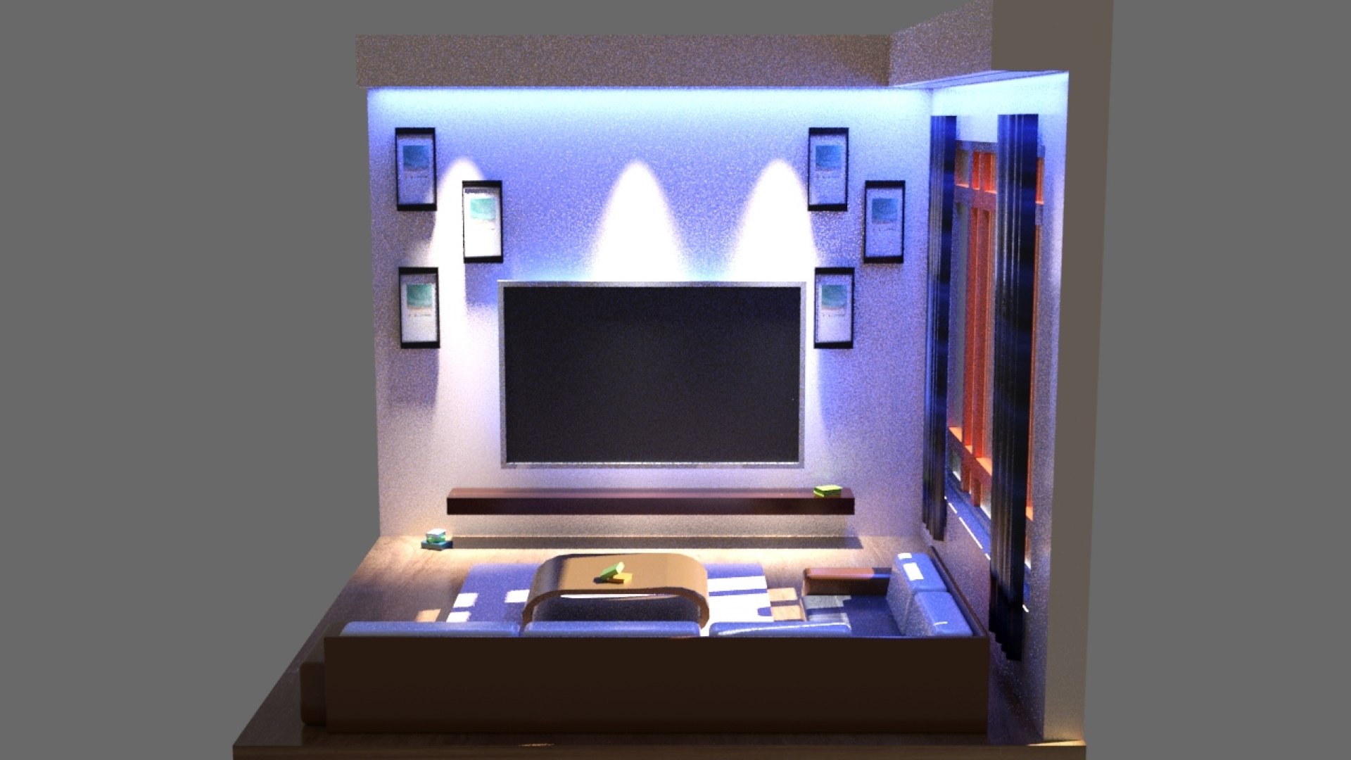 Isometric Living Room Scenario 3D Model - TurboSquid 2089174