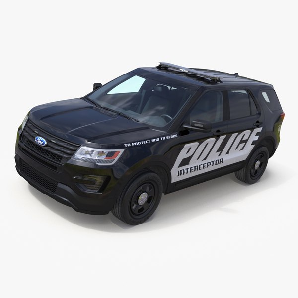 modelo 3d Unidad Interceptora de la Policía de Ford Simplificada ...