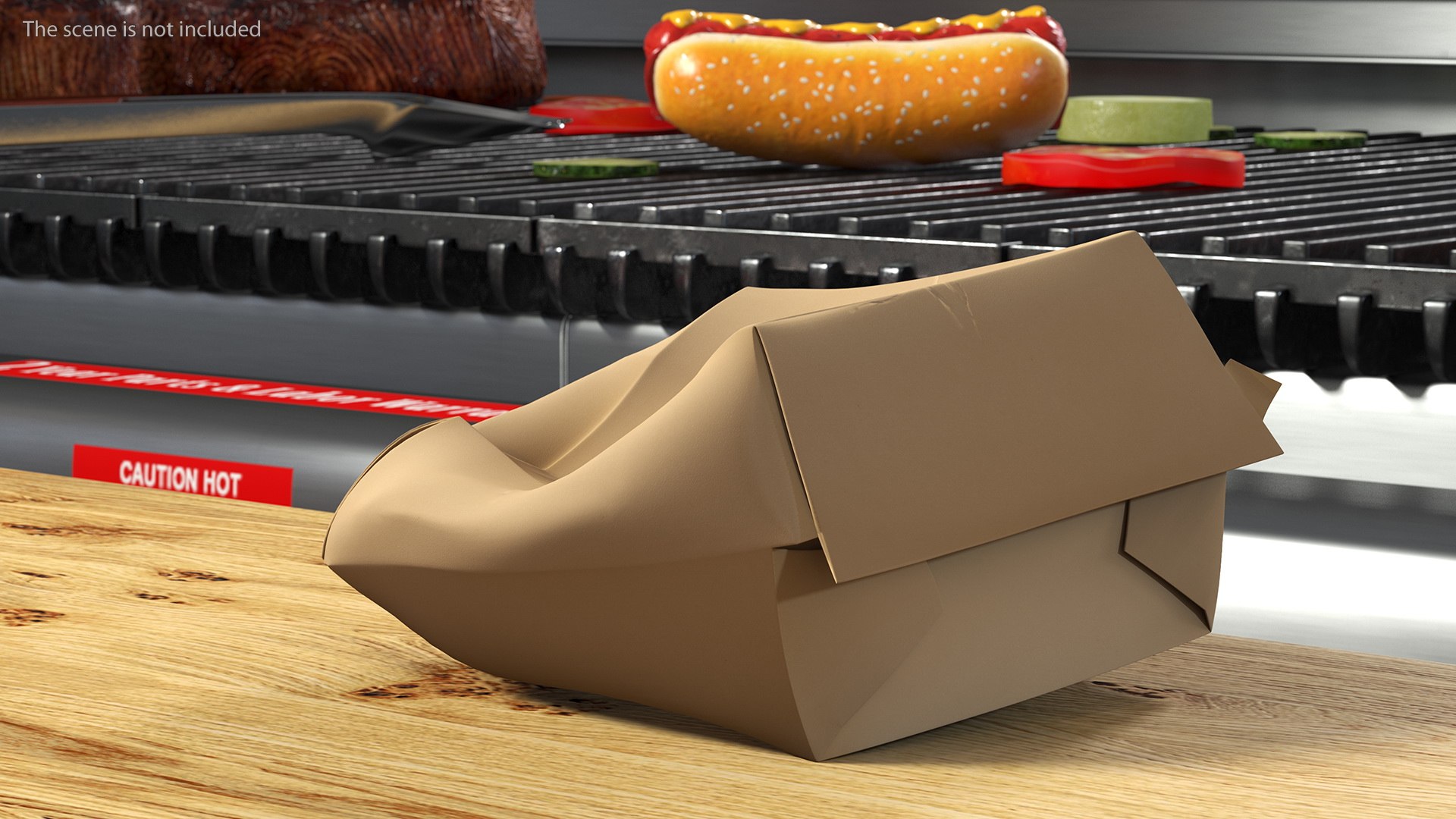 3D Crumpled Burger Box Brown Paper - TurboSquid 1852199