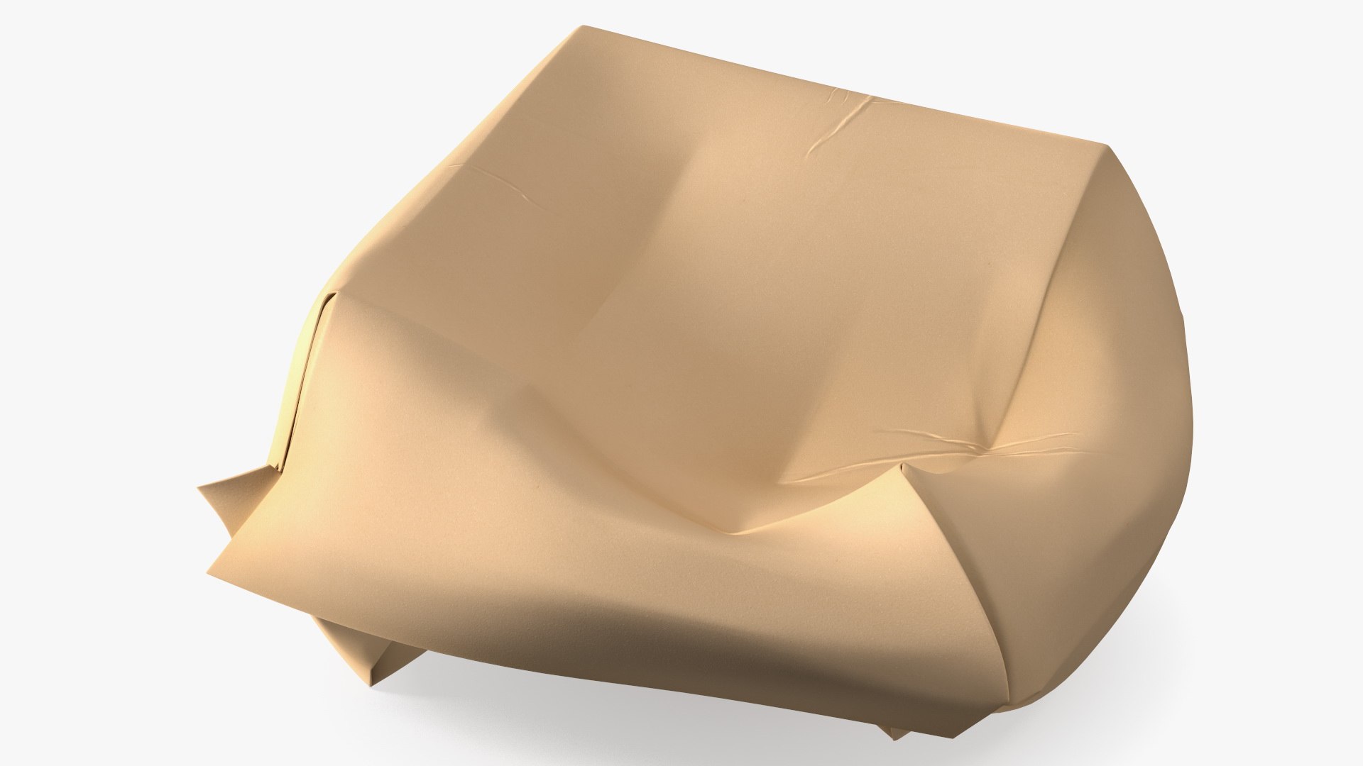3D Crumpled Burger Box Brown Paper - TurboSquid 1852199