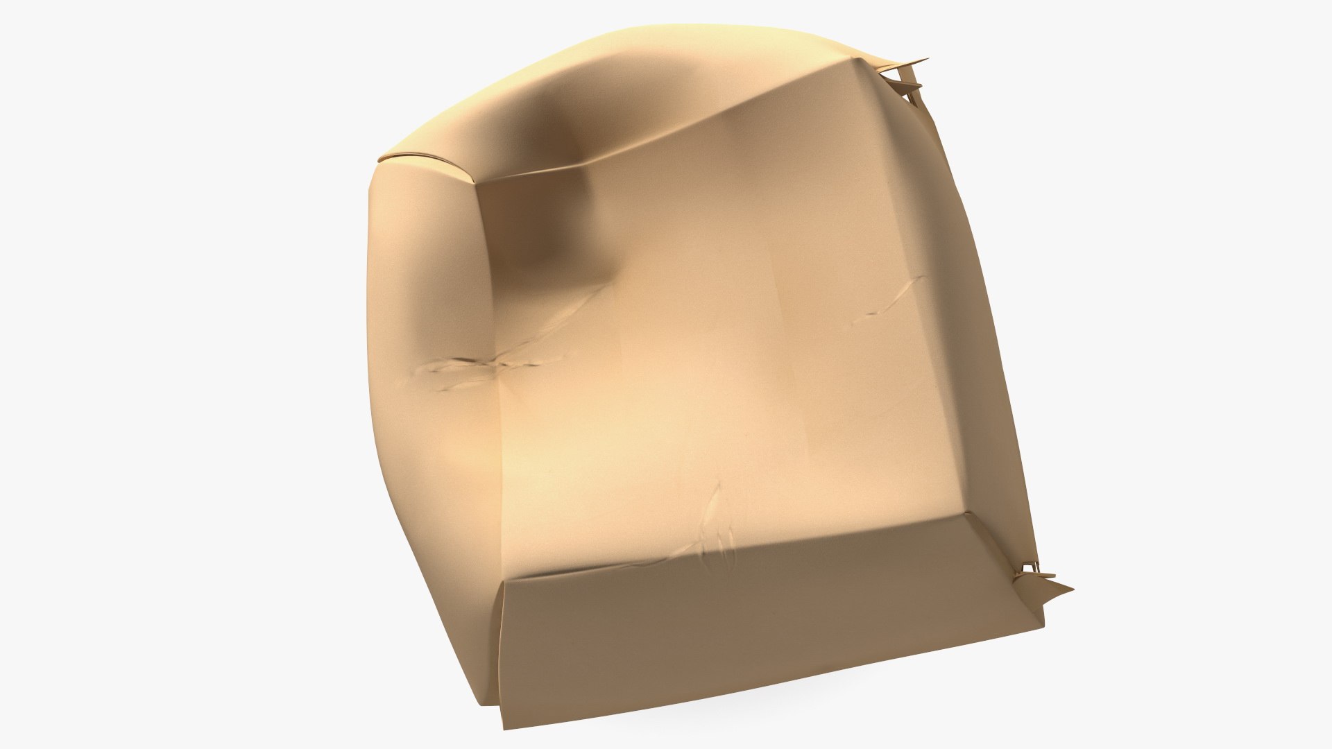 3D Crumpled Burger Box Brown Paper - TurboSquid 1852199