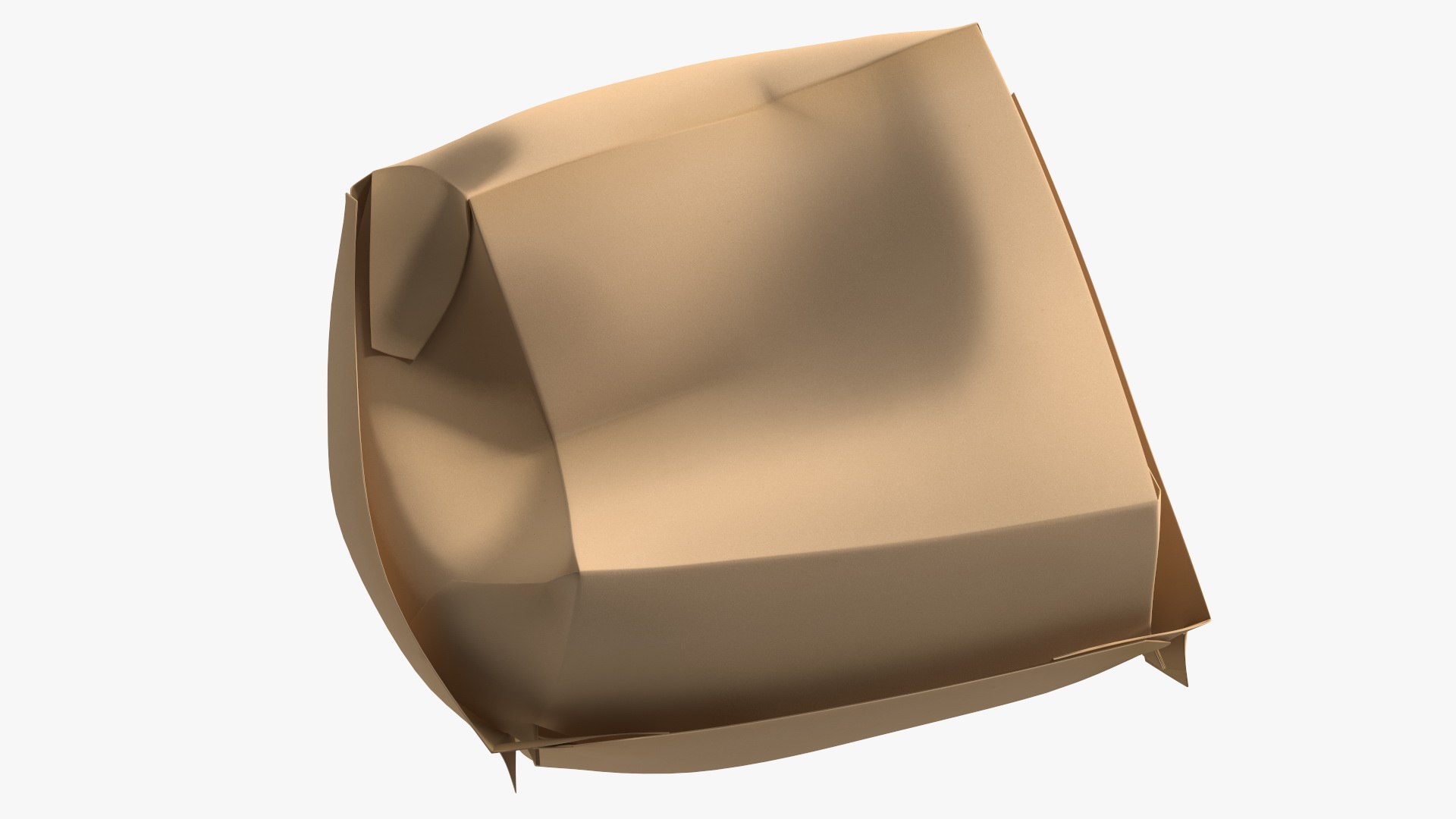 3D Crumpled Burger Box Brown Paper - TurboSquid 1852199