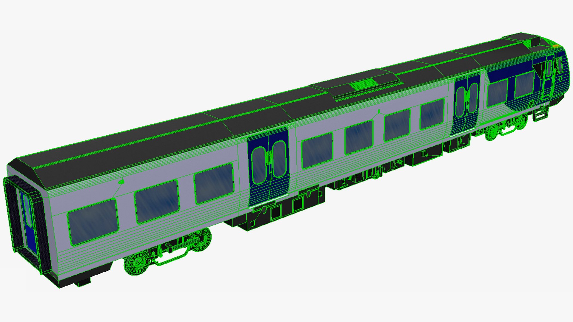 British Rail Class 195 Diesel Electric Passenger Train 3D - TurboSquid ...