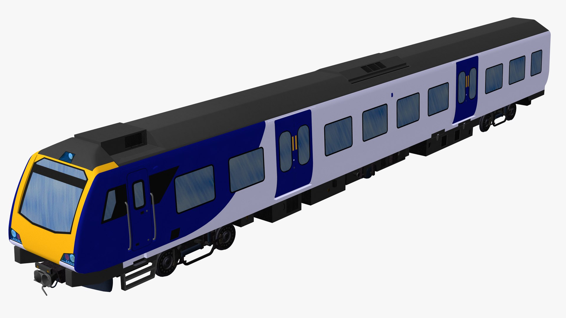 British Rail Class 195 Diesel Electric Passenger Train 3D - TurboSquid ...