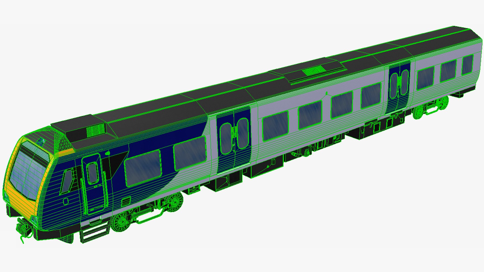 British Rail Class 195 Diesel Electric Passenger Train 3D - TurboSquid ...