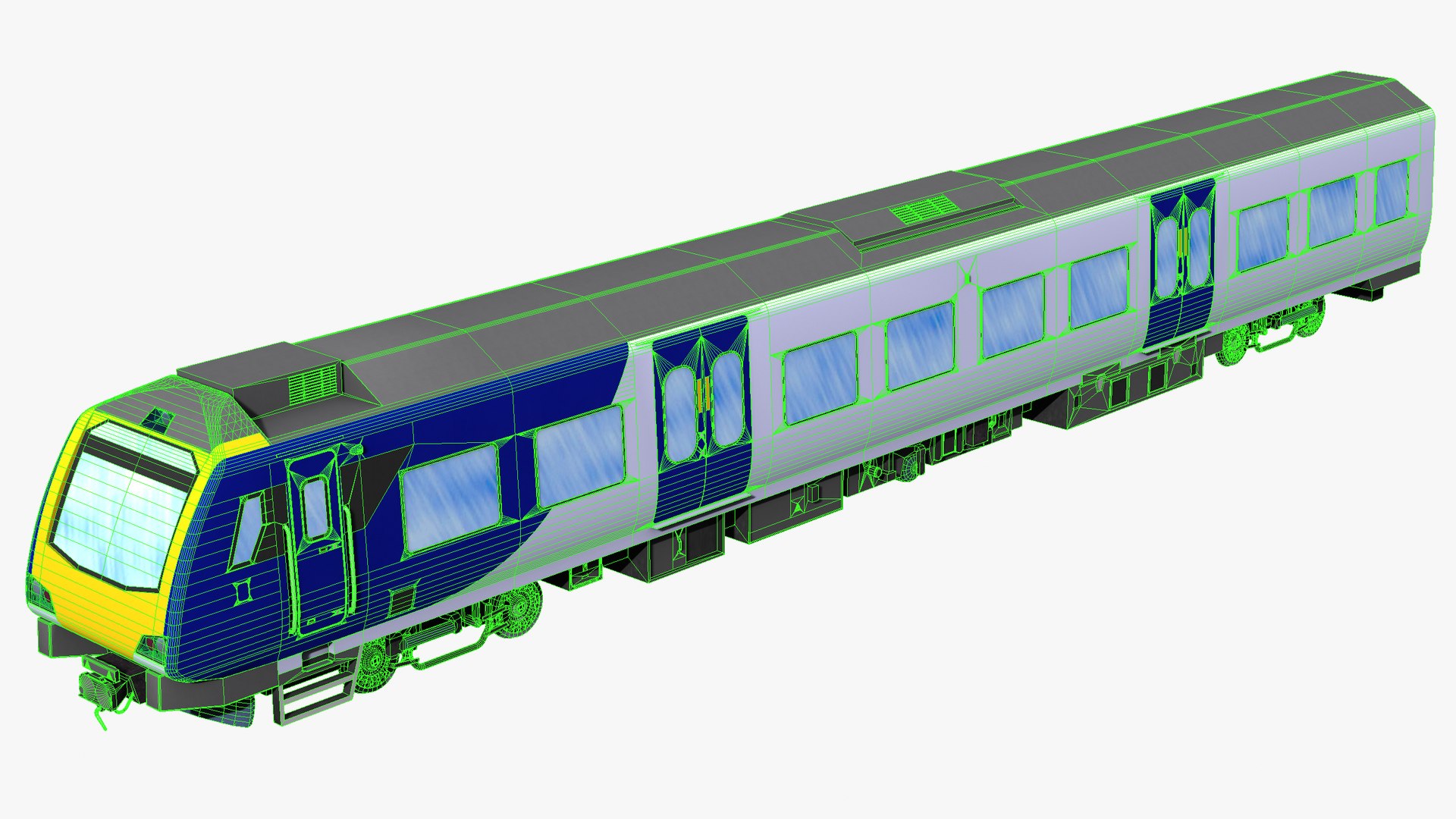 British Rail Class 195 Diesel Electric Passenger Train 3D - TurboSquid ...