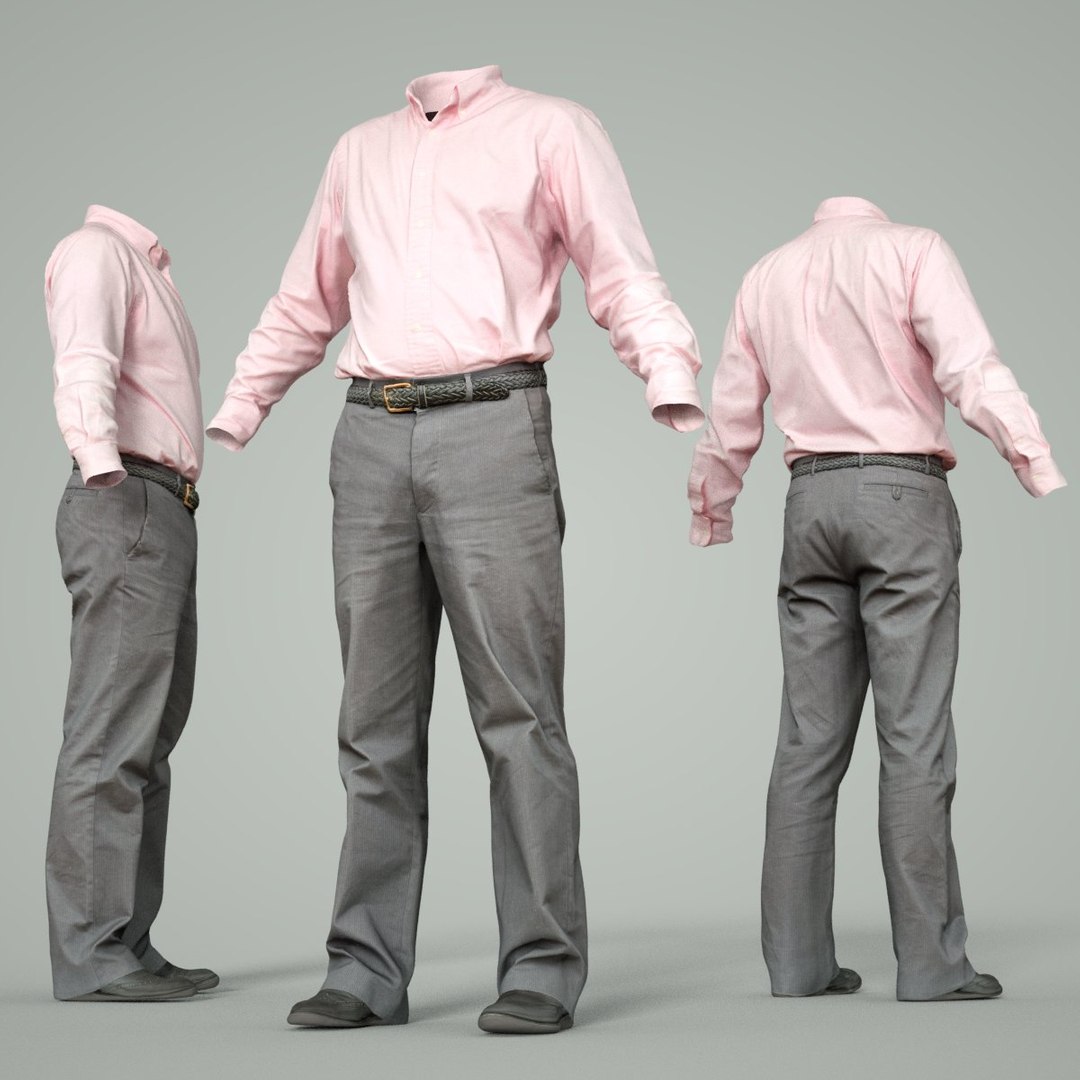 Male Clothing Outfit 3D Model - TurboSquid 1329835