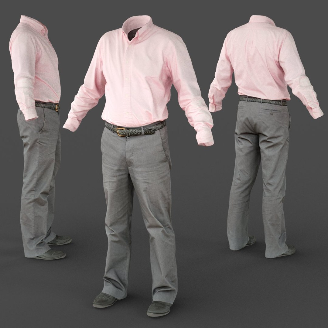 Male Clothing Outfit 3D Model - TurboSquid 1329835