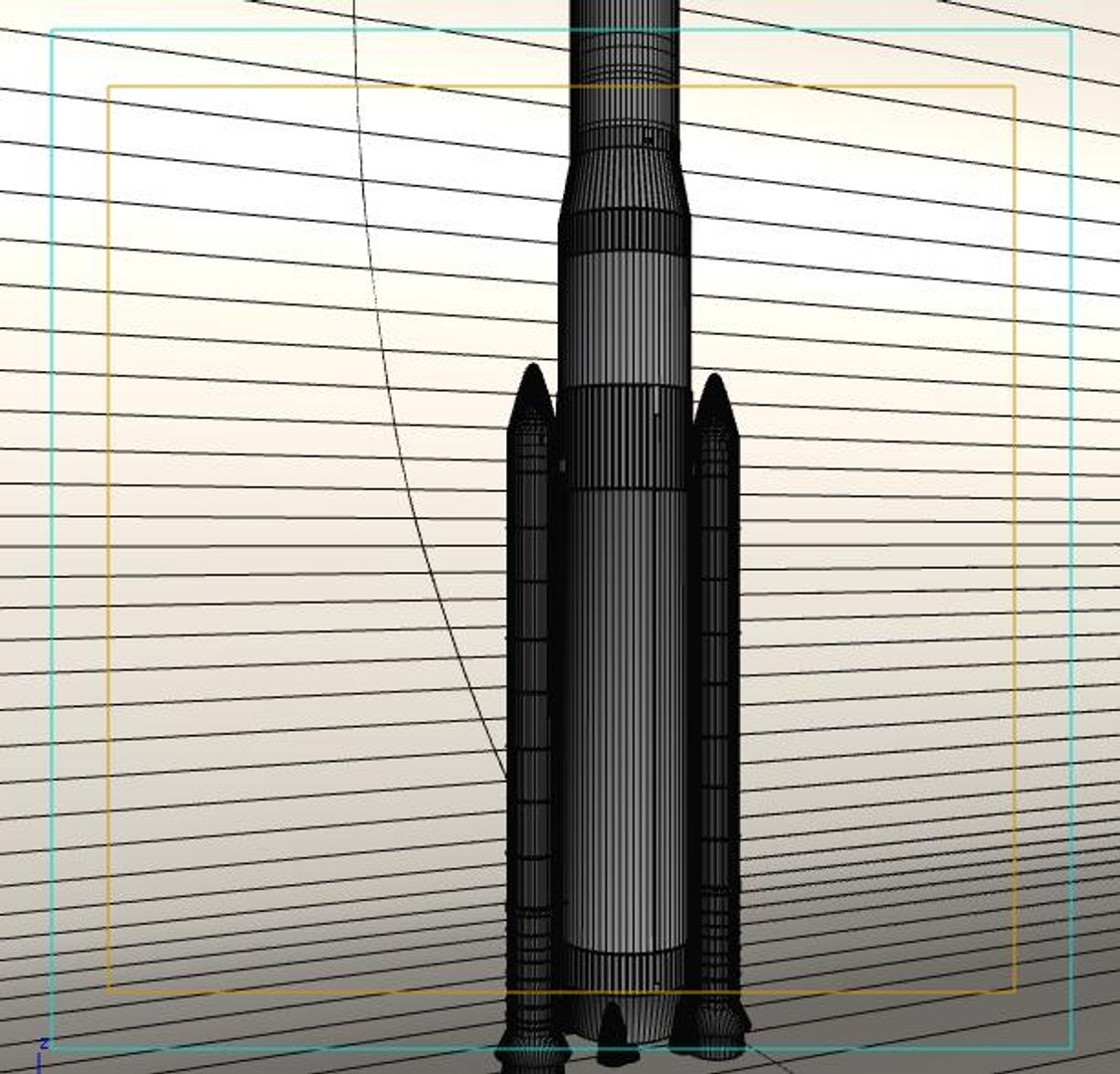 Set Rockets Ares Orion 3d Model