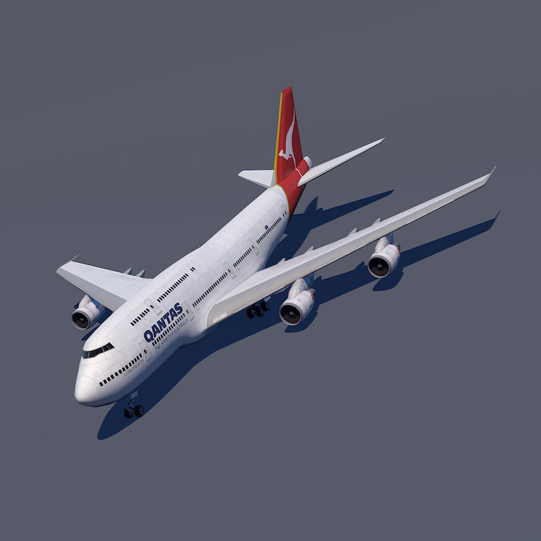 3d model boeing 747-8i qantas