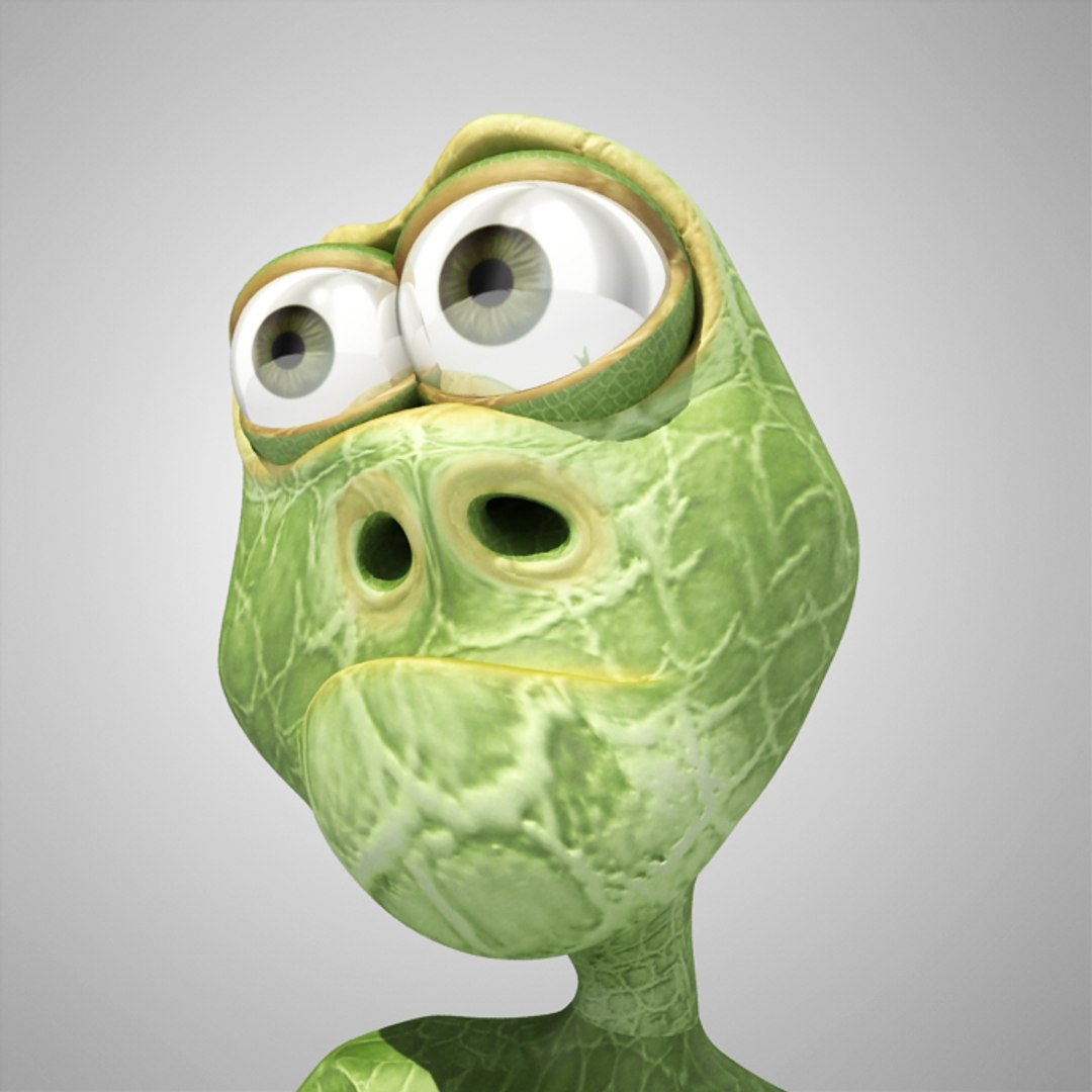 Cartoon Frog 3d Model