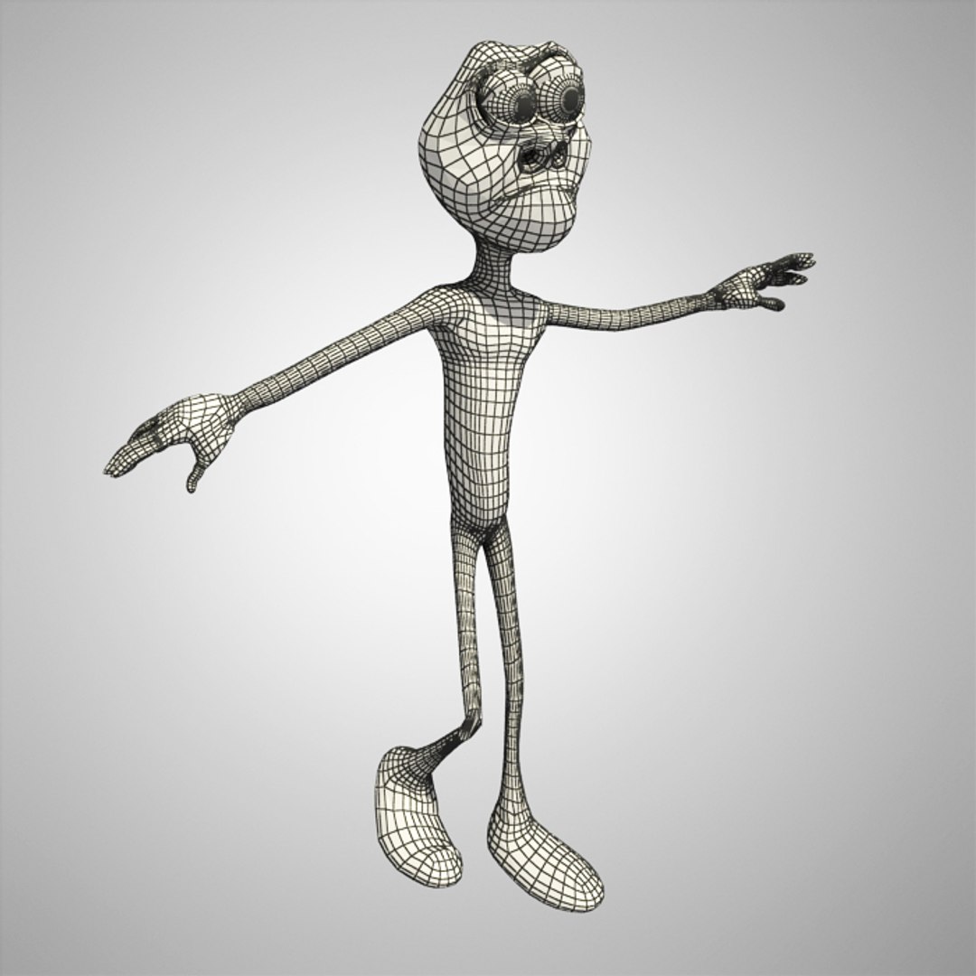 Cartoon Frog 3d Model