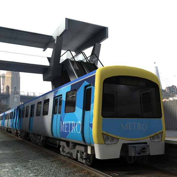 3d model metro train