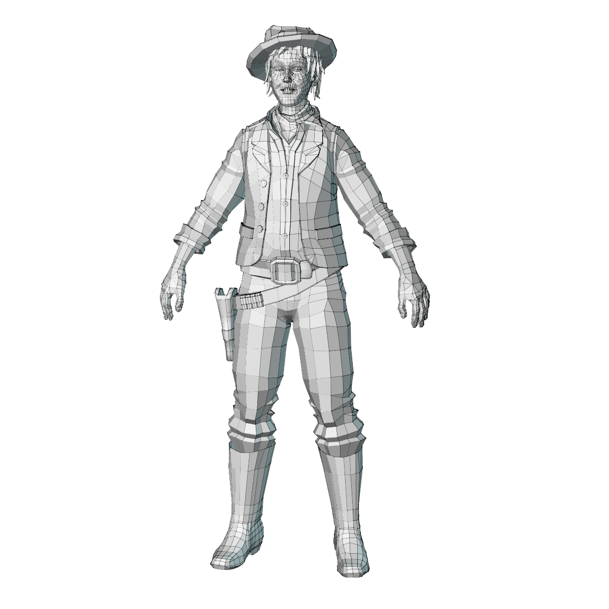 Gunfighter billy kid man 3D model - TurboSquid 1202547