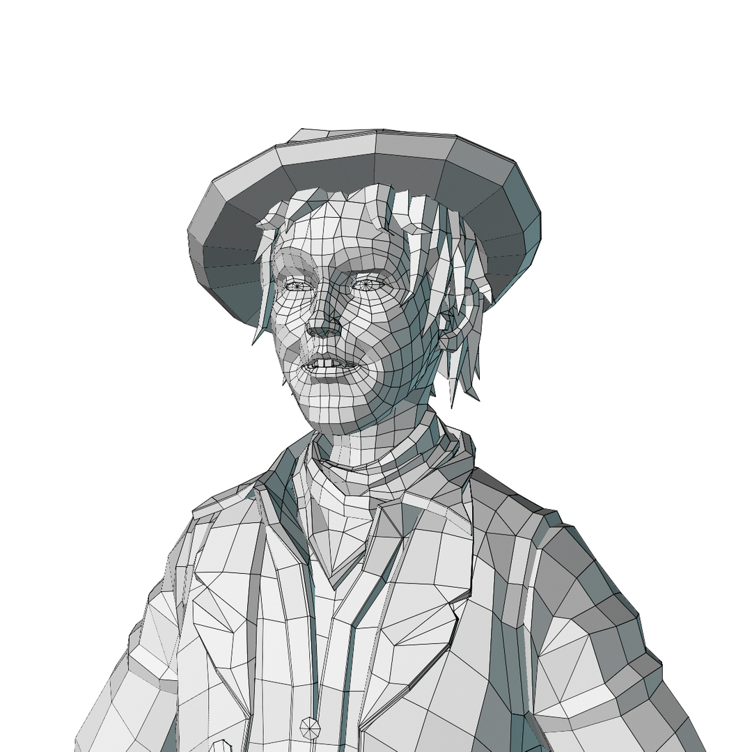 Gunfighter Billy Kid Man 3D Model - TurboSquid 1202547