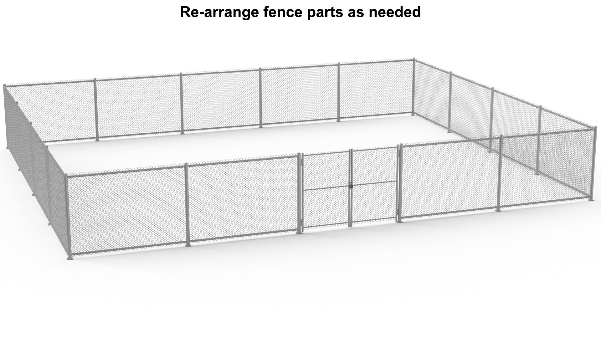 Seamless Metal Fence 05 Model - TurboSquid 2040545