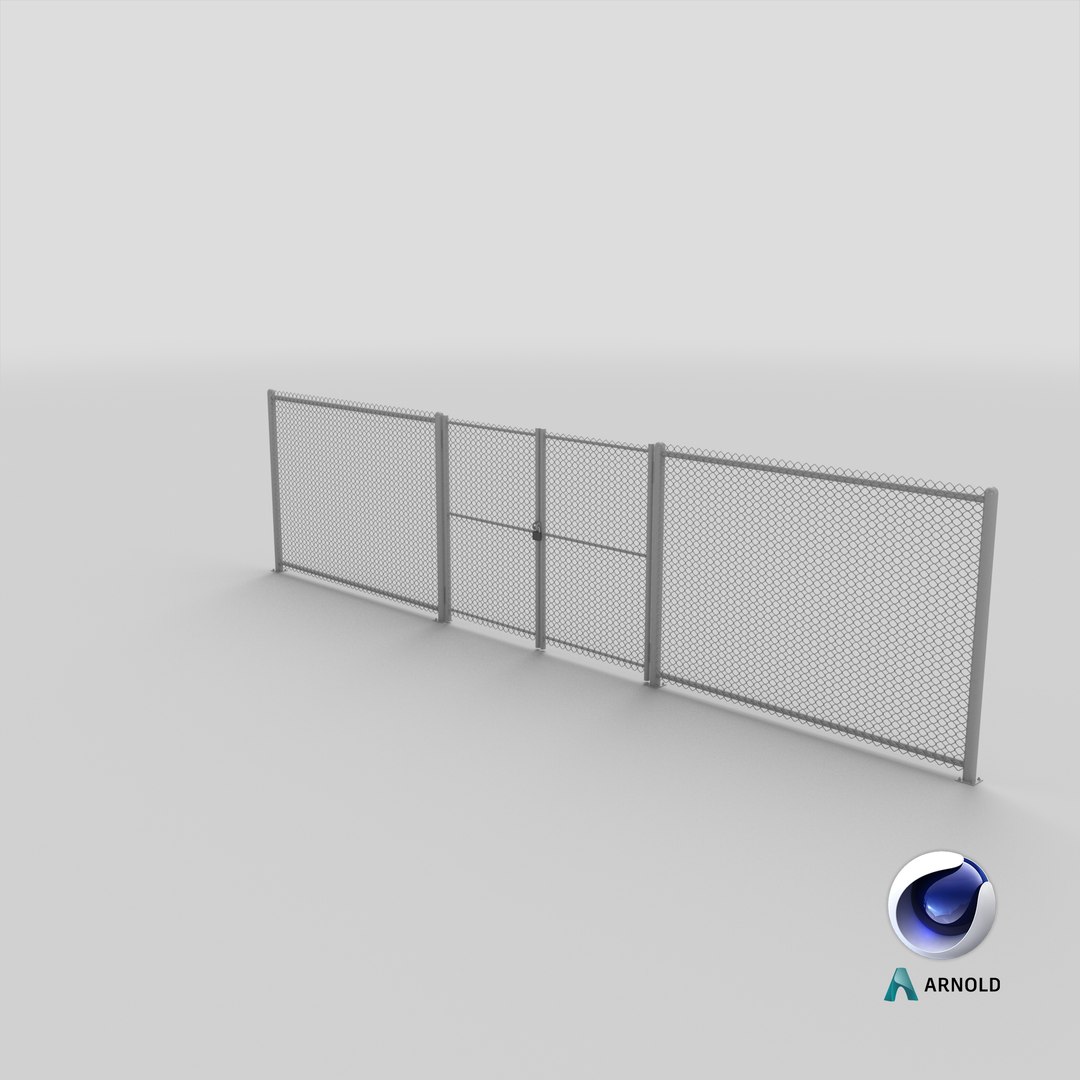 Seamless Metal Fence 05 Model - TurboSquid 2040545