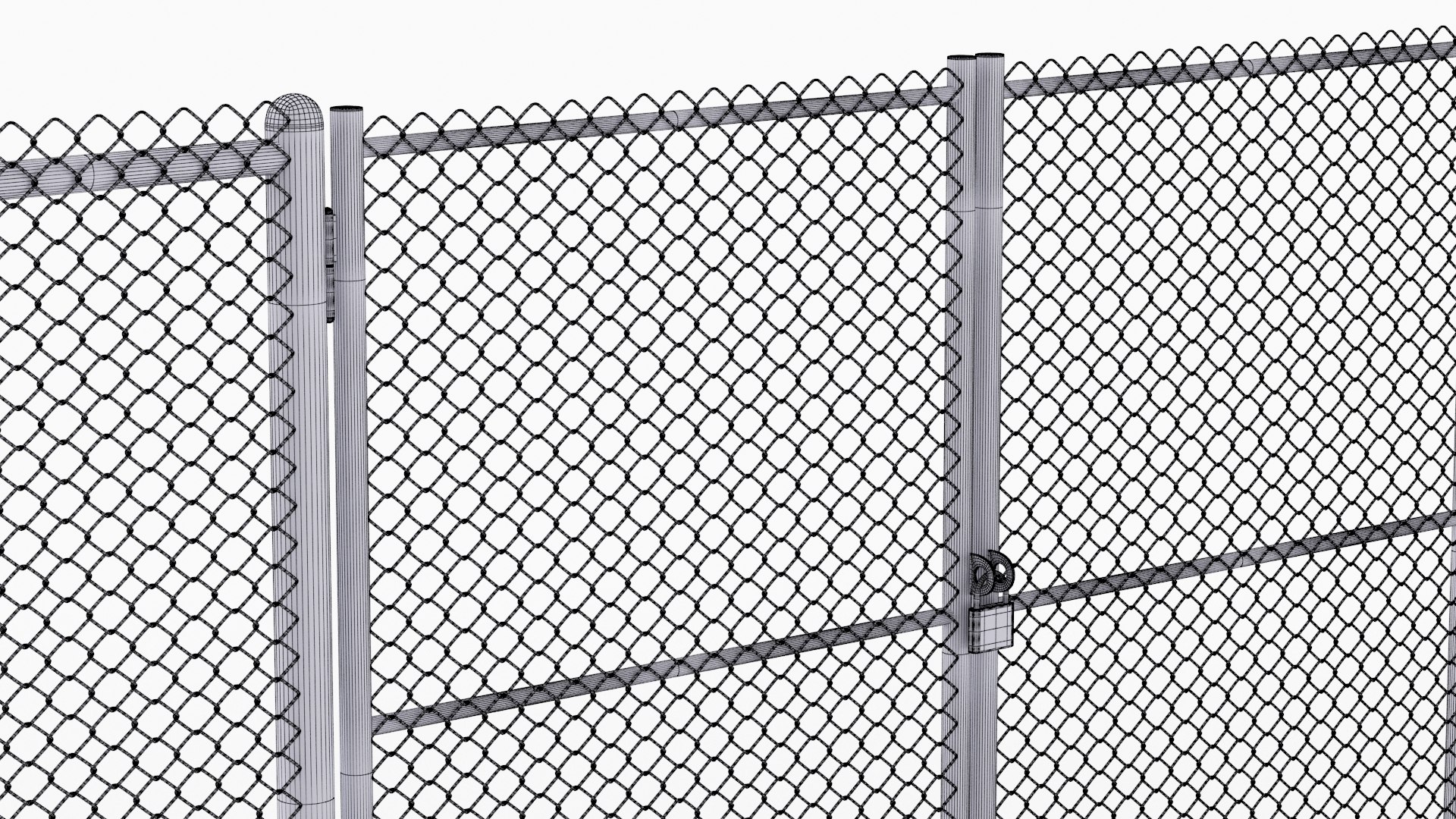 Seamless Metal Fence 05 Model - TurboSquid 2040545