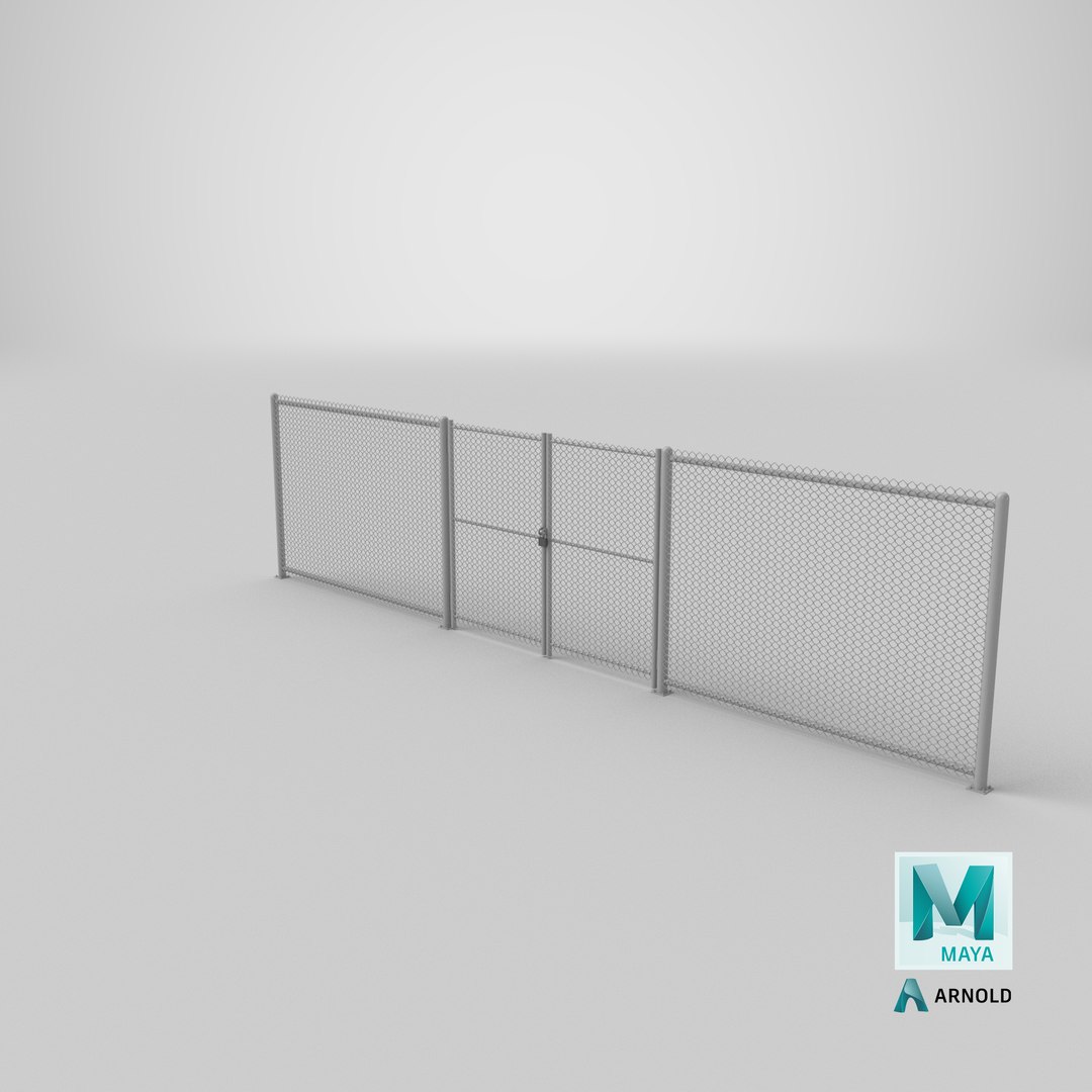 Seamless Metal Fence 05 Model - TurboSquid 2040545