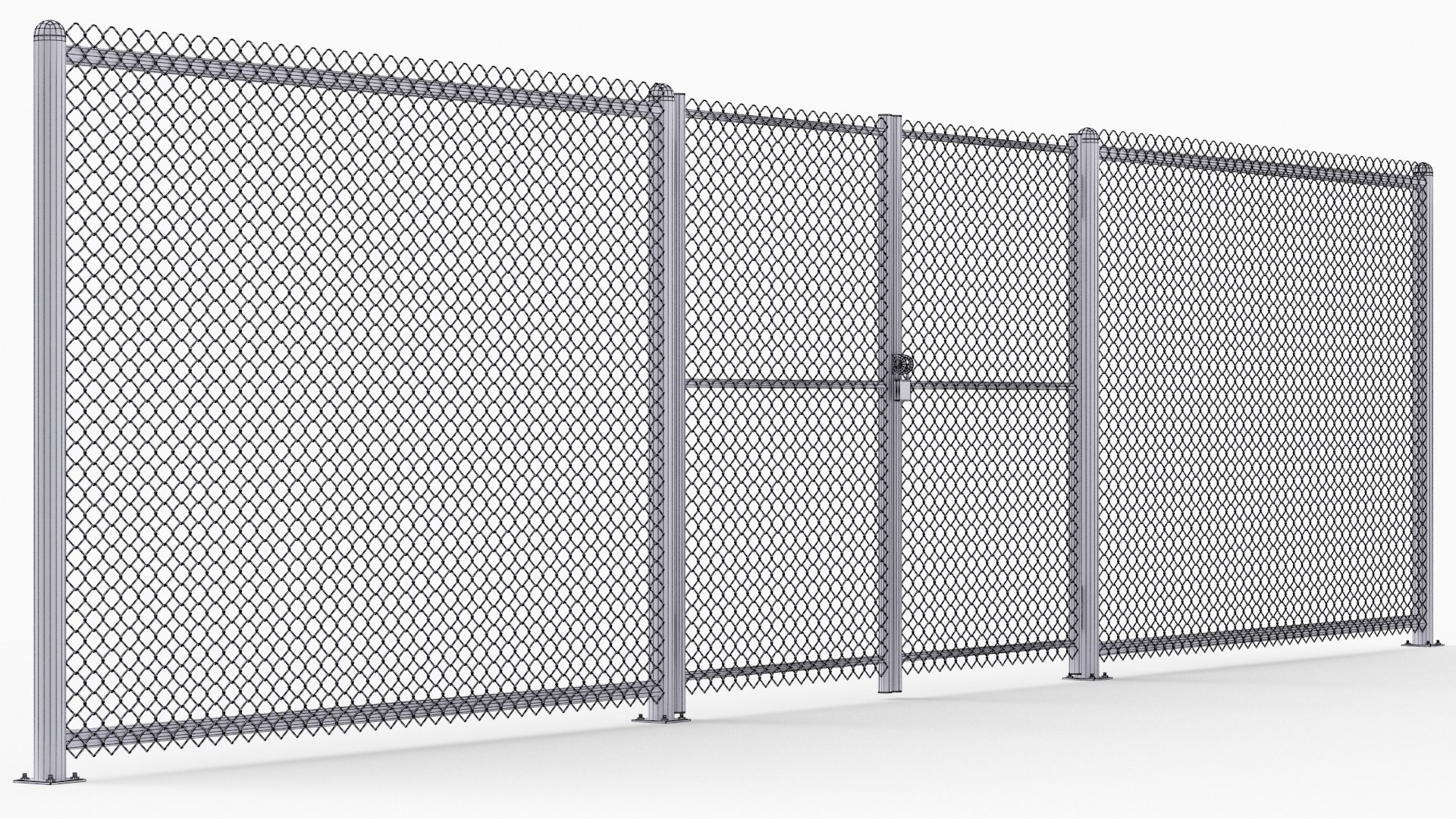 Seamless Metal Fence 05 Model - TurboSquid 2040545