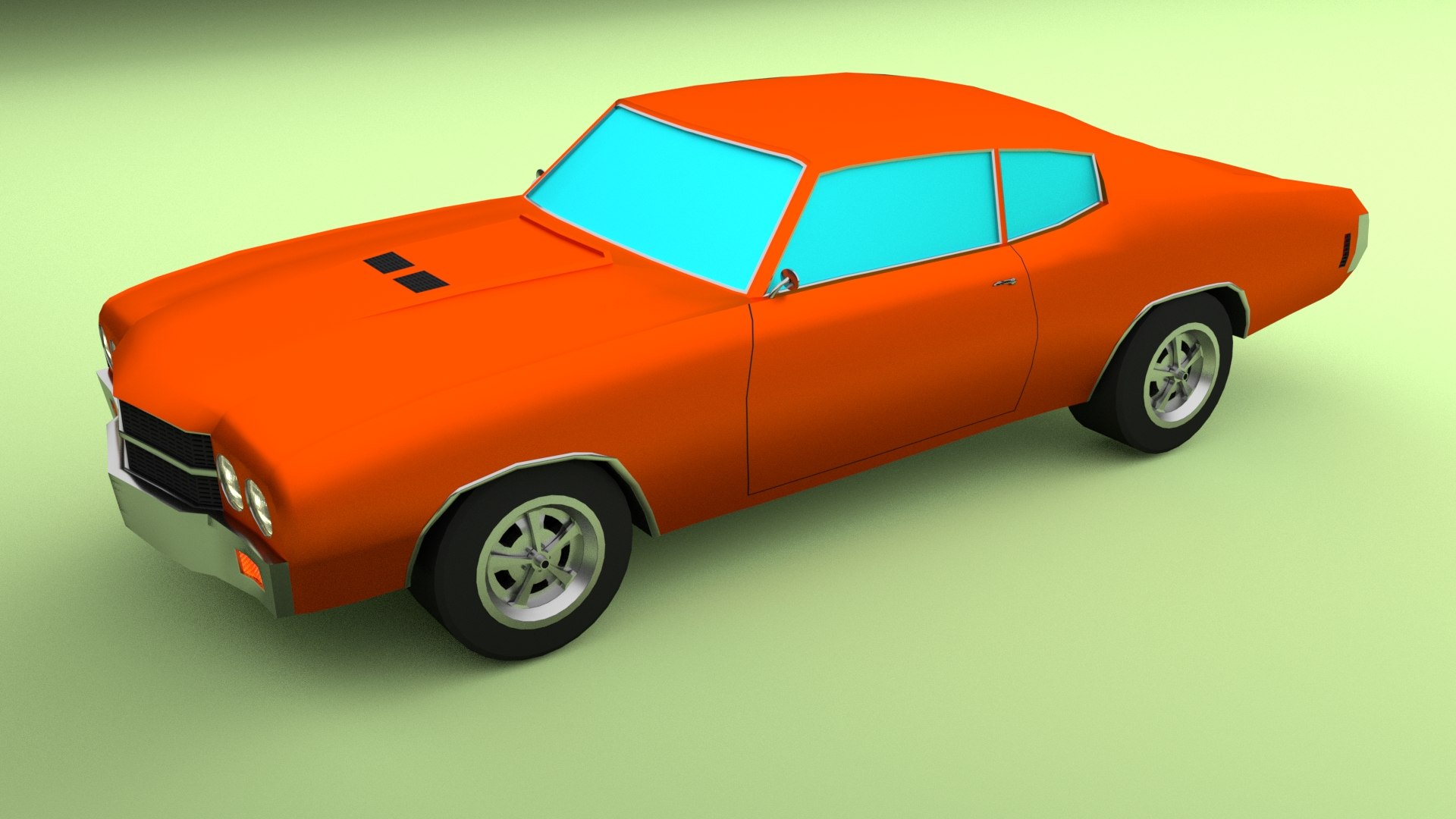 Simple Muscle Car 3D - TurboSquid 1351532
