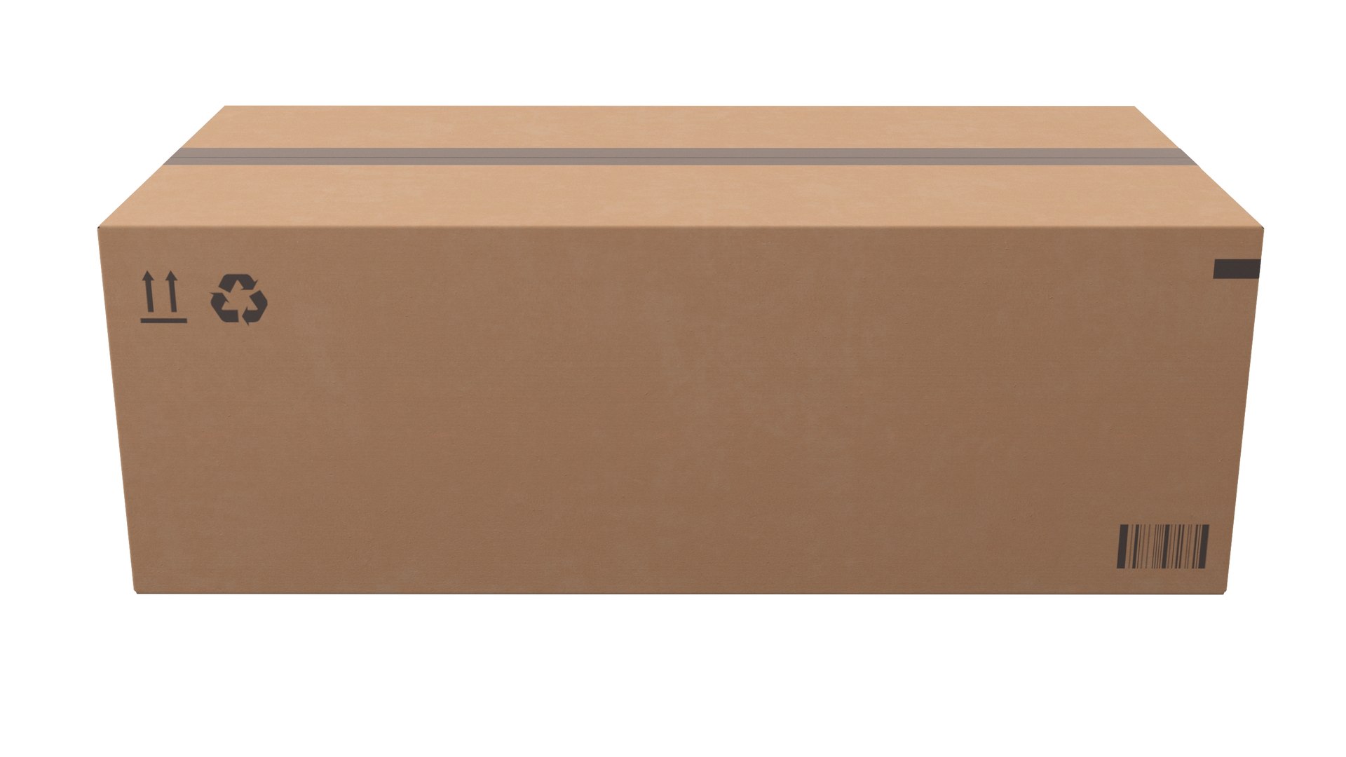 3D model Cardboard Box 120x60x40cm - TurboSquid 1994207