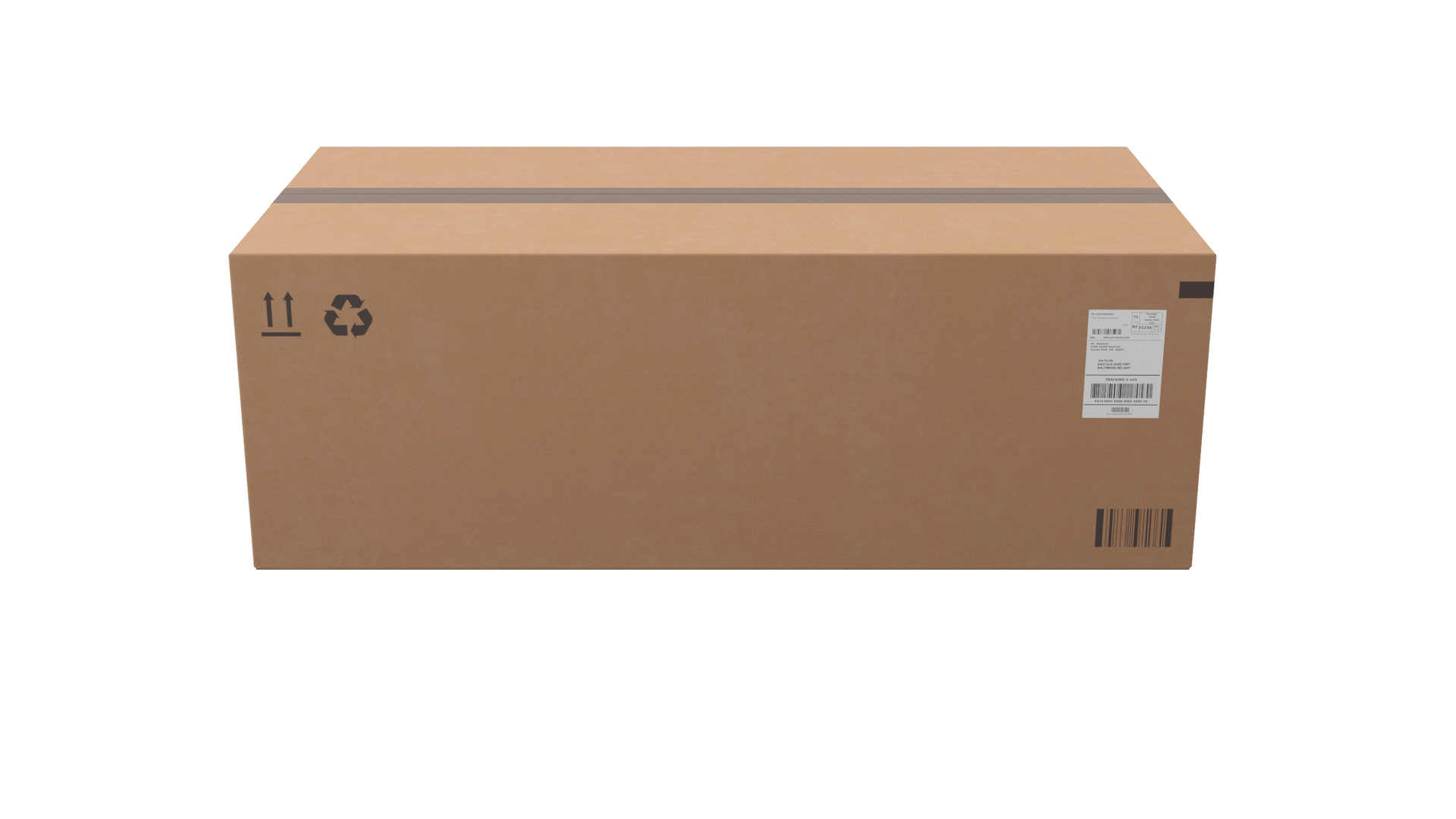 3D model Cardboard Box 120x60x40cm - TurboSquid 1994207