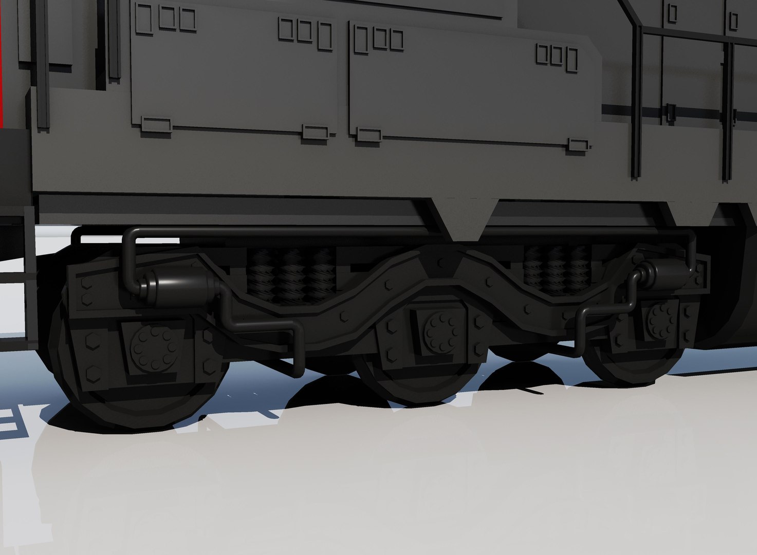 3d model super train diesel engine