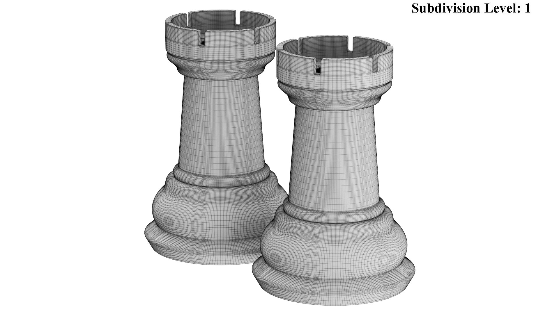 3D Detailed Chess Rook - TurboSquid 2269480