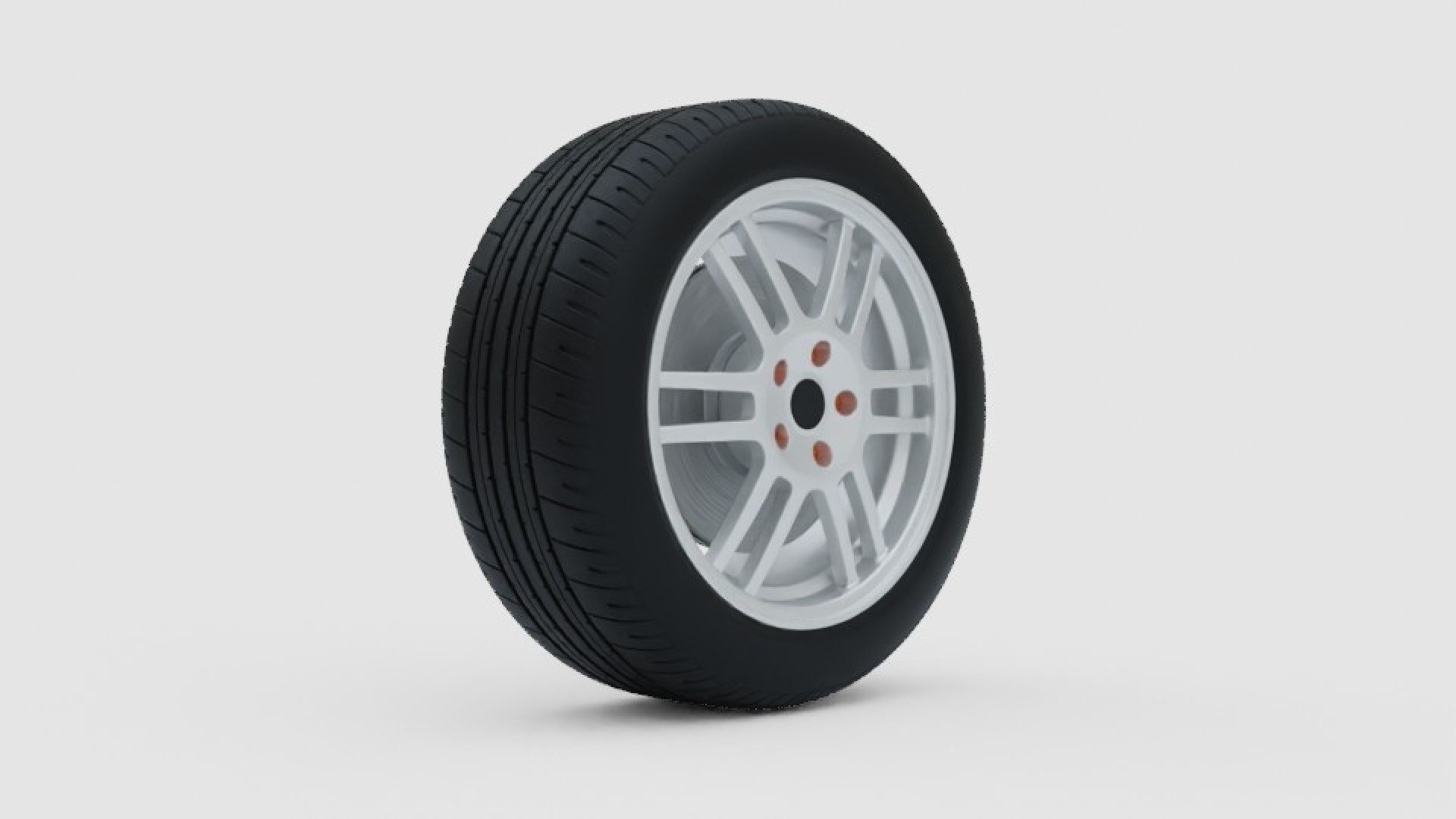 3D Mitsubishi Lancer Evo Wheel With Rim - TurboSquid 2157690