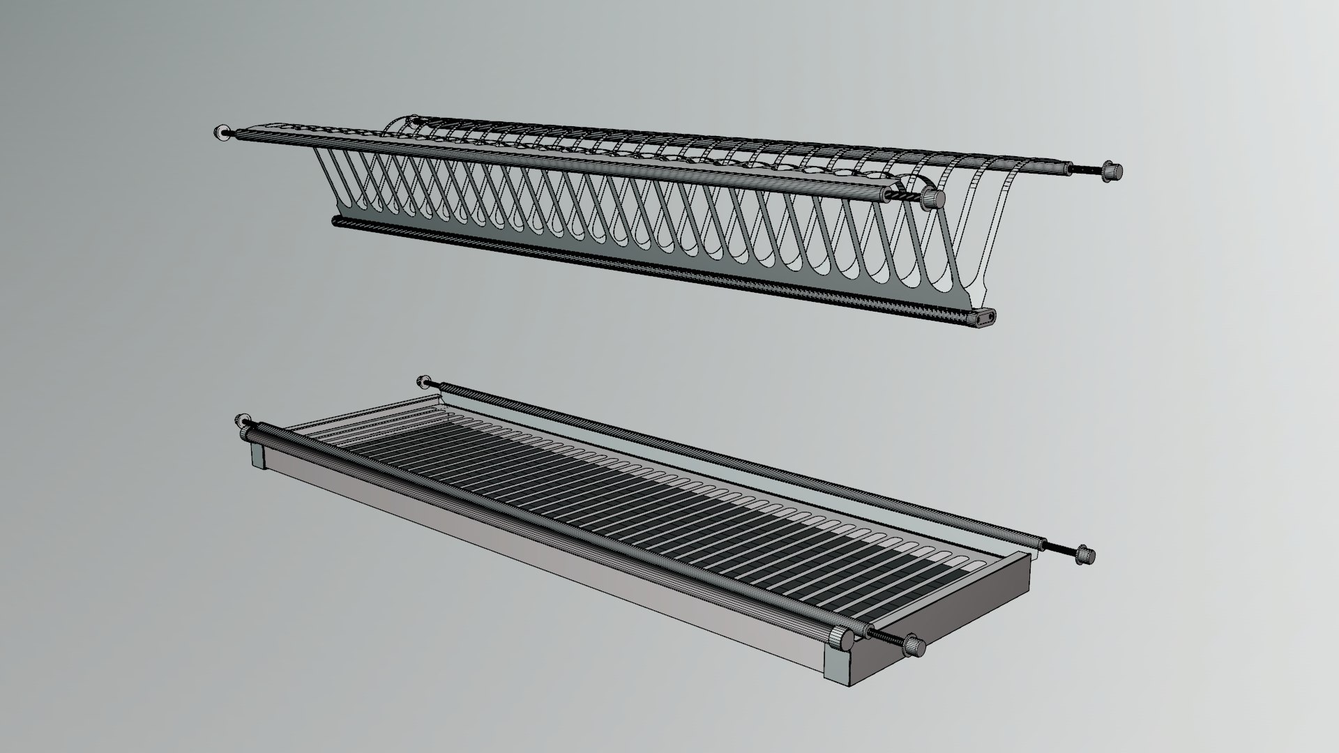 Modern Stainless Steel Dish Rack 3D Model - TurboSquid 2321179