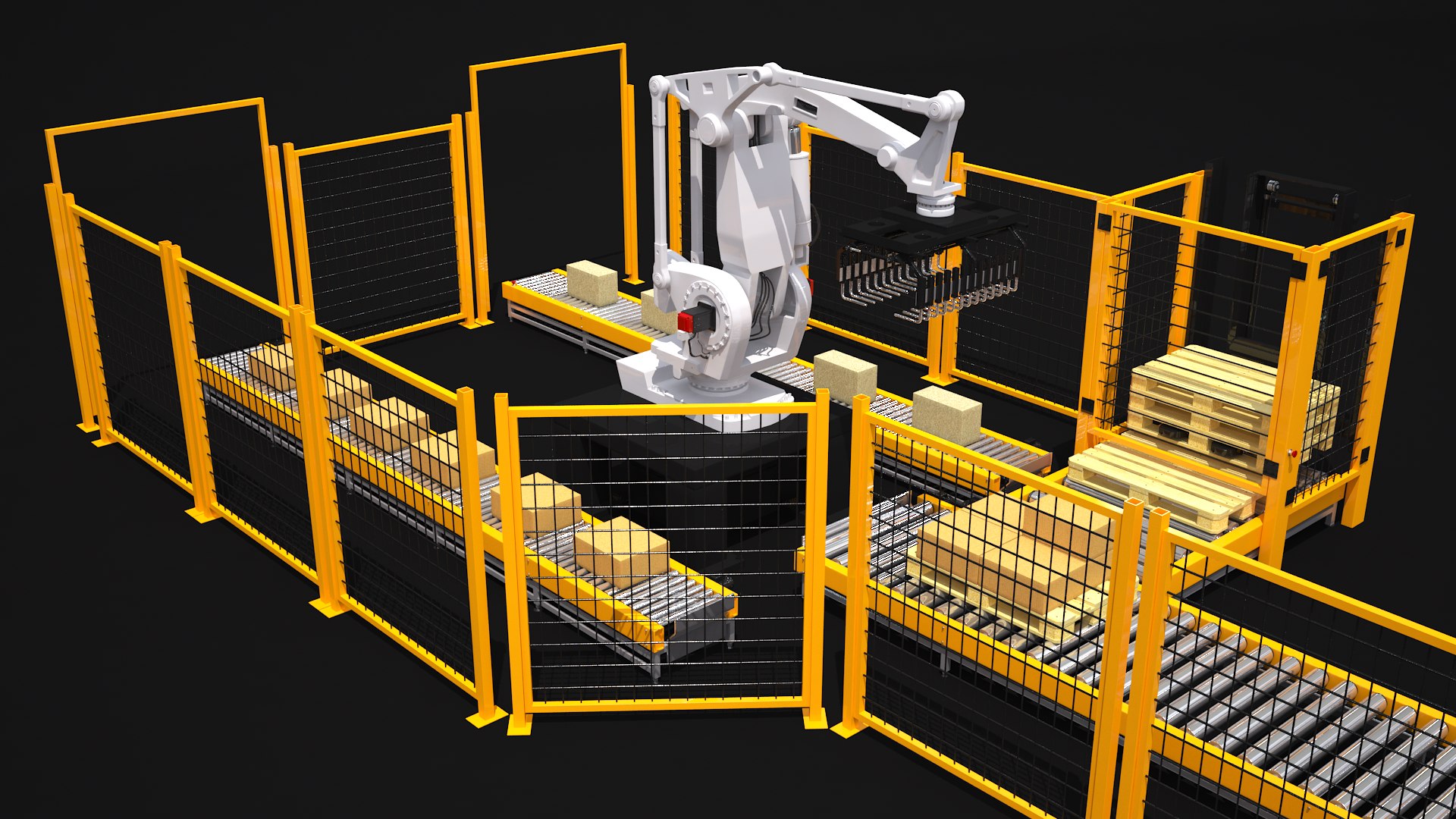 Palletising Cell 3D - TurboSquid 1519474