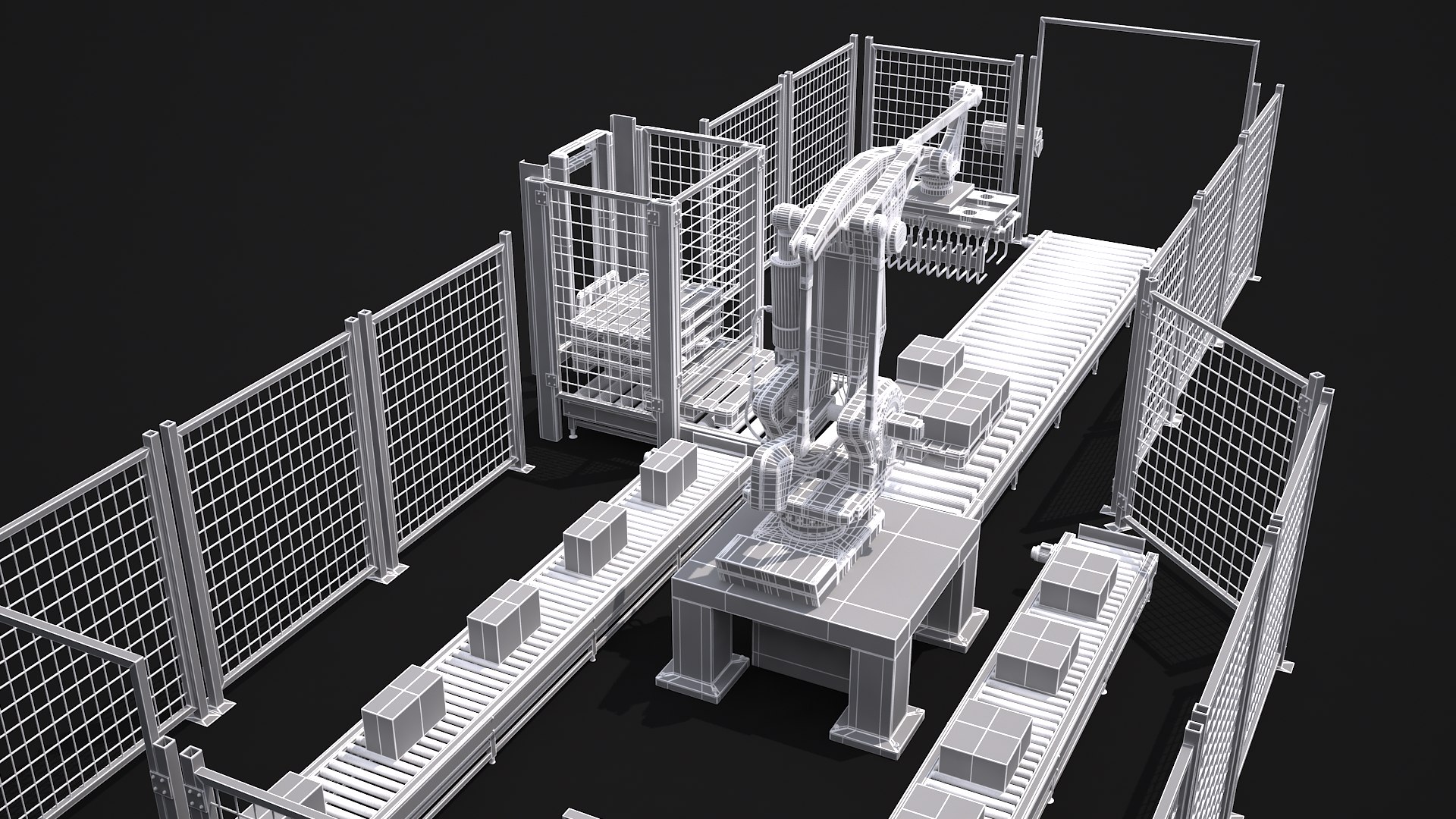 Palletising Cell 3D - TurboSquid 1519474