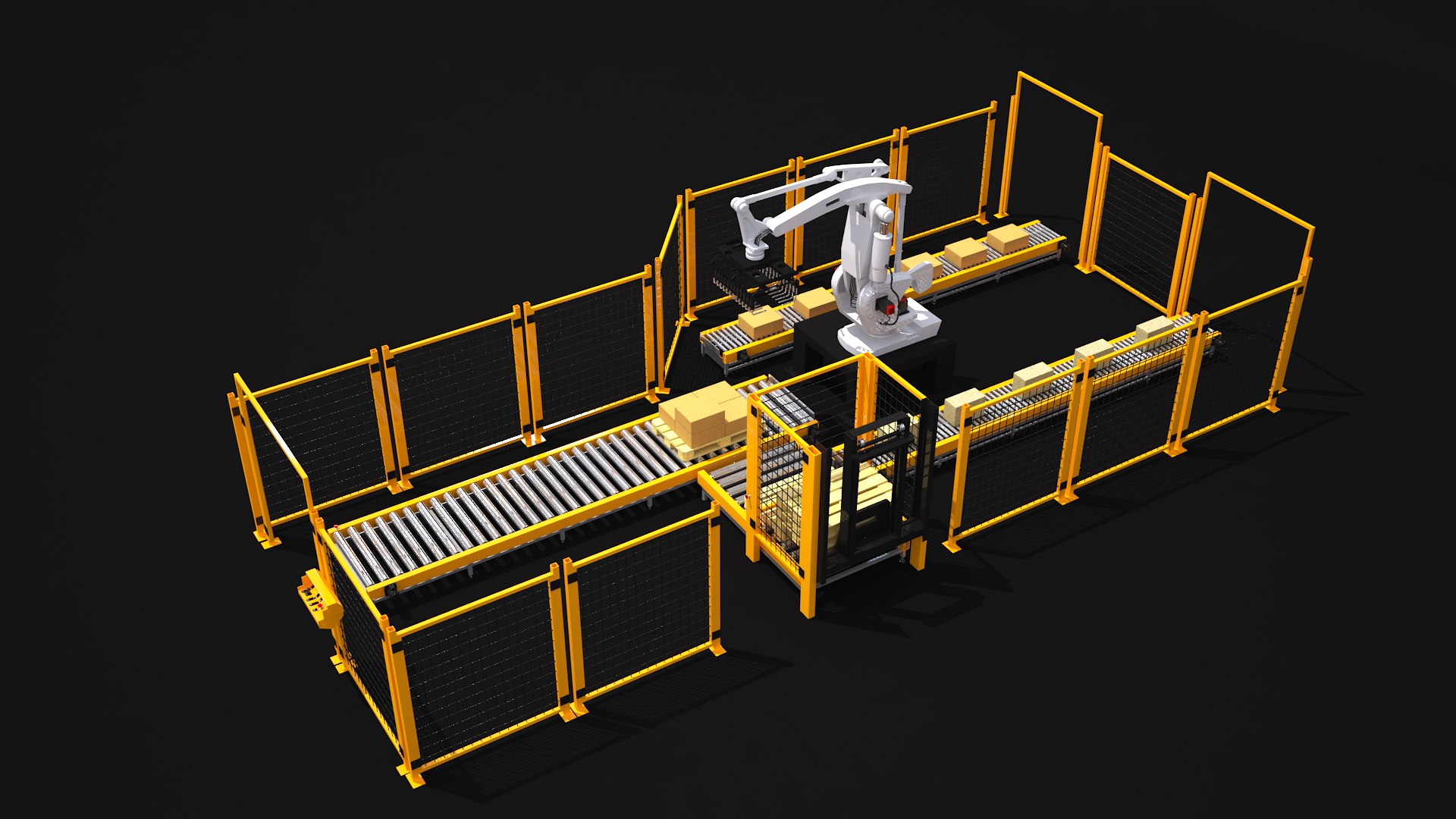 Palletising Cell 3D - TurboSquid 1519474