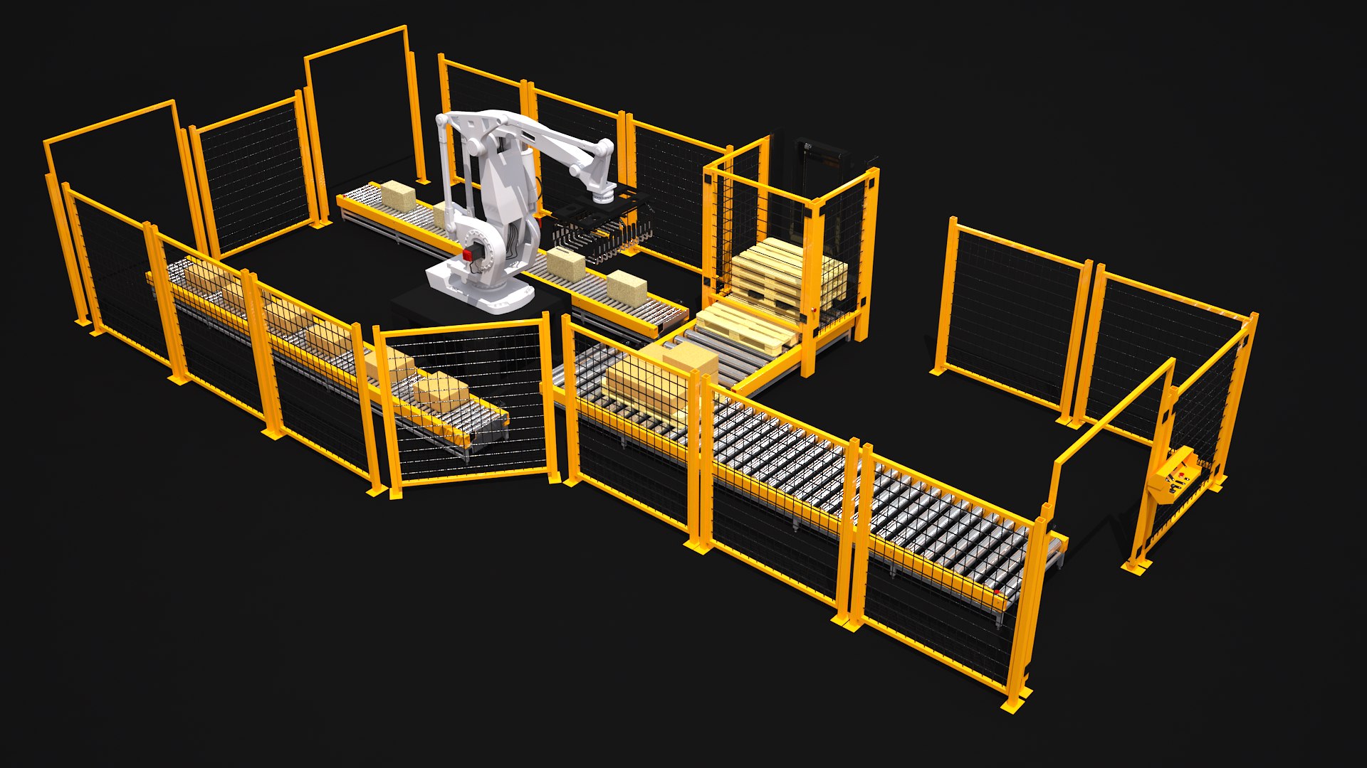 Palletising cell 3D - TurboSquid 1519474