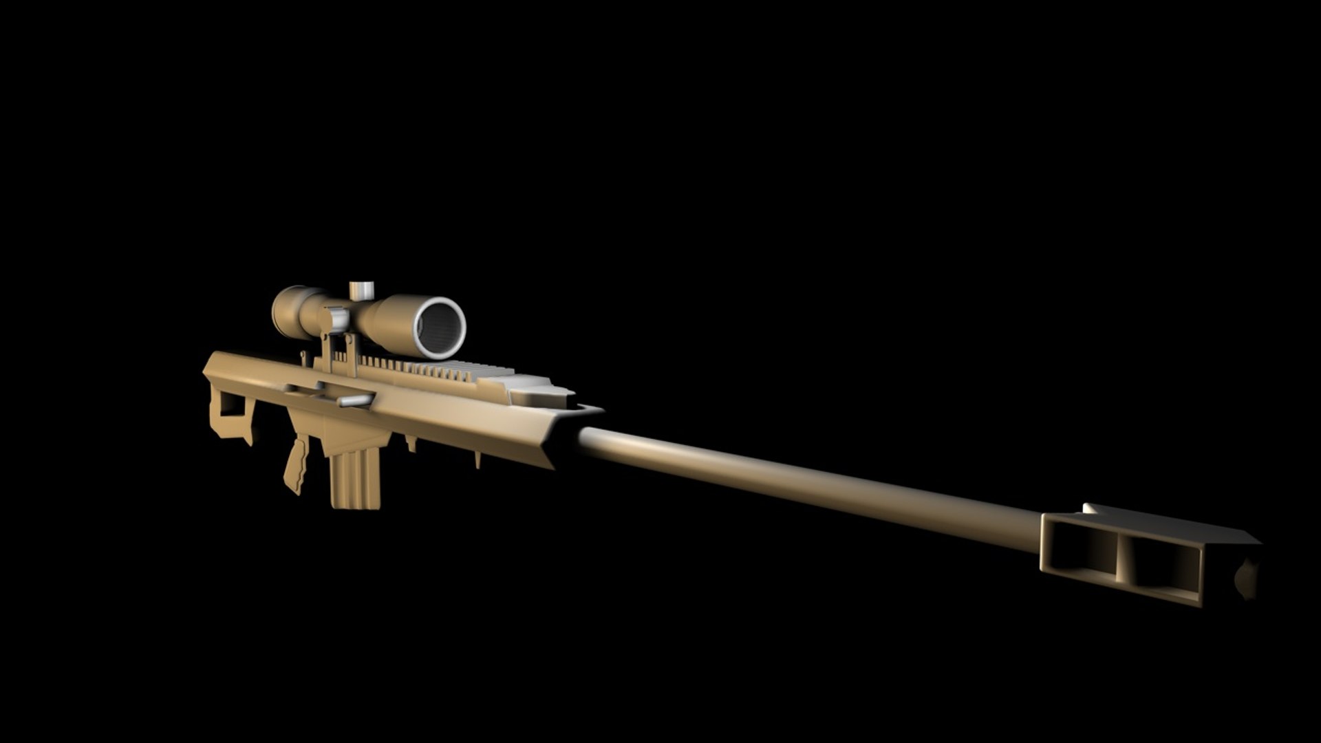 50cal Sniper Rifle C4d