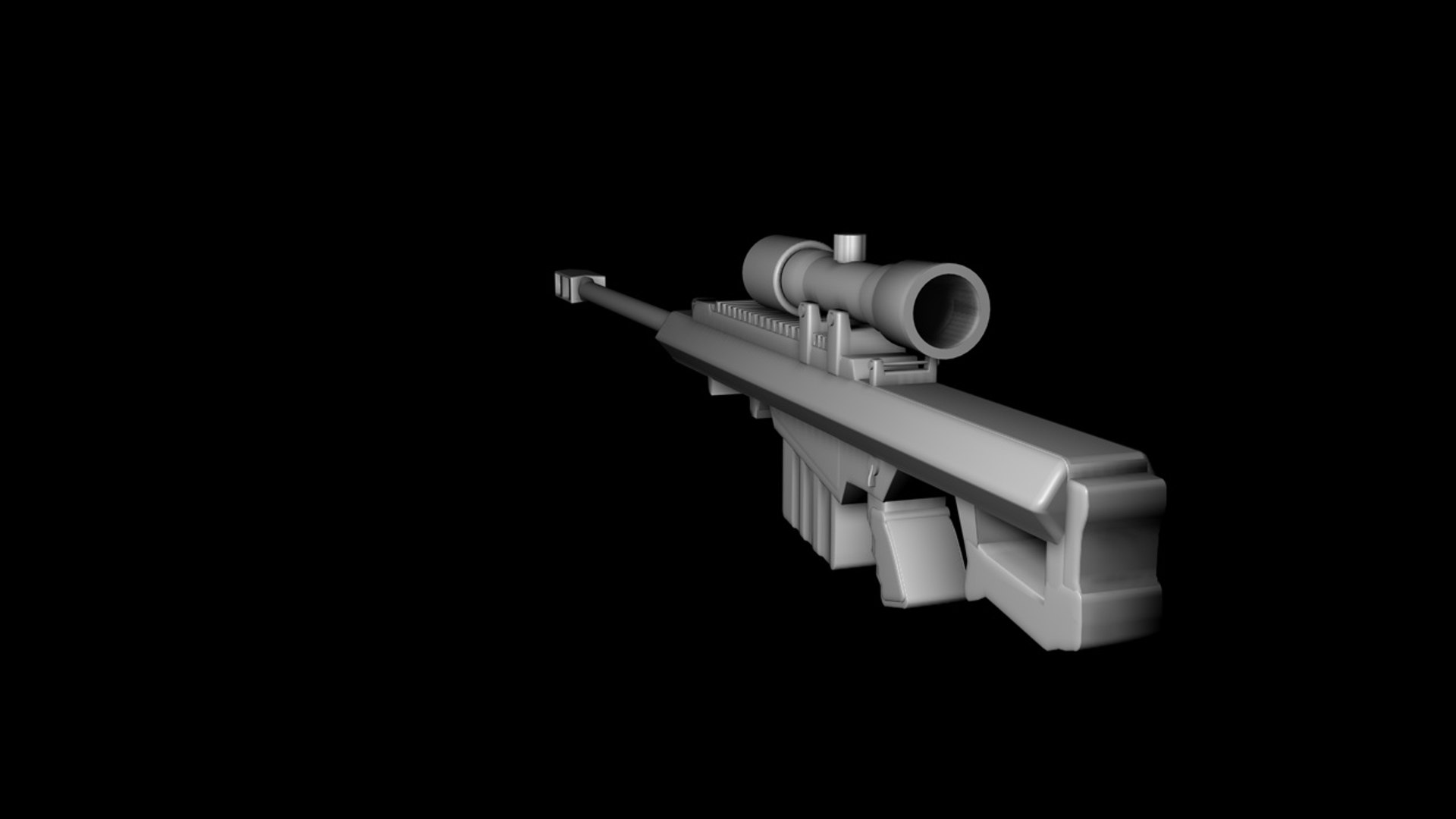 50cal Sniper Rifle C4d
