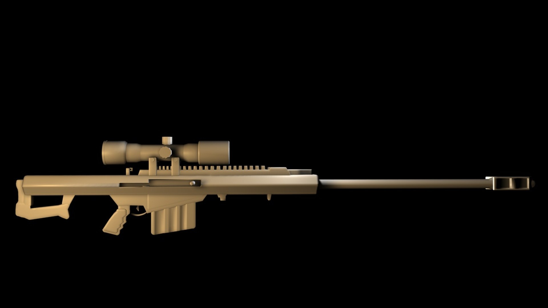 50cal Sniper Rifle C4d