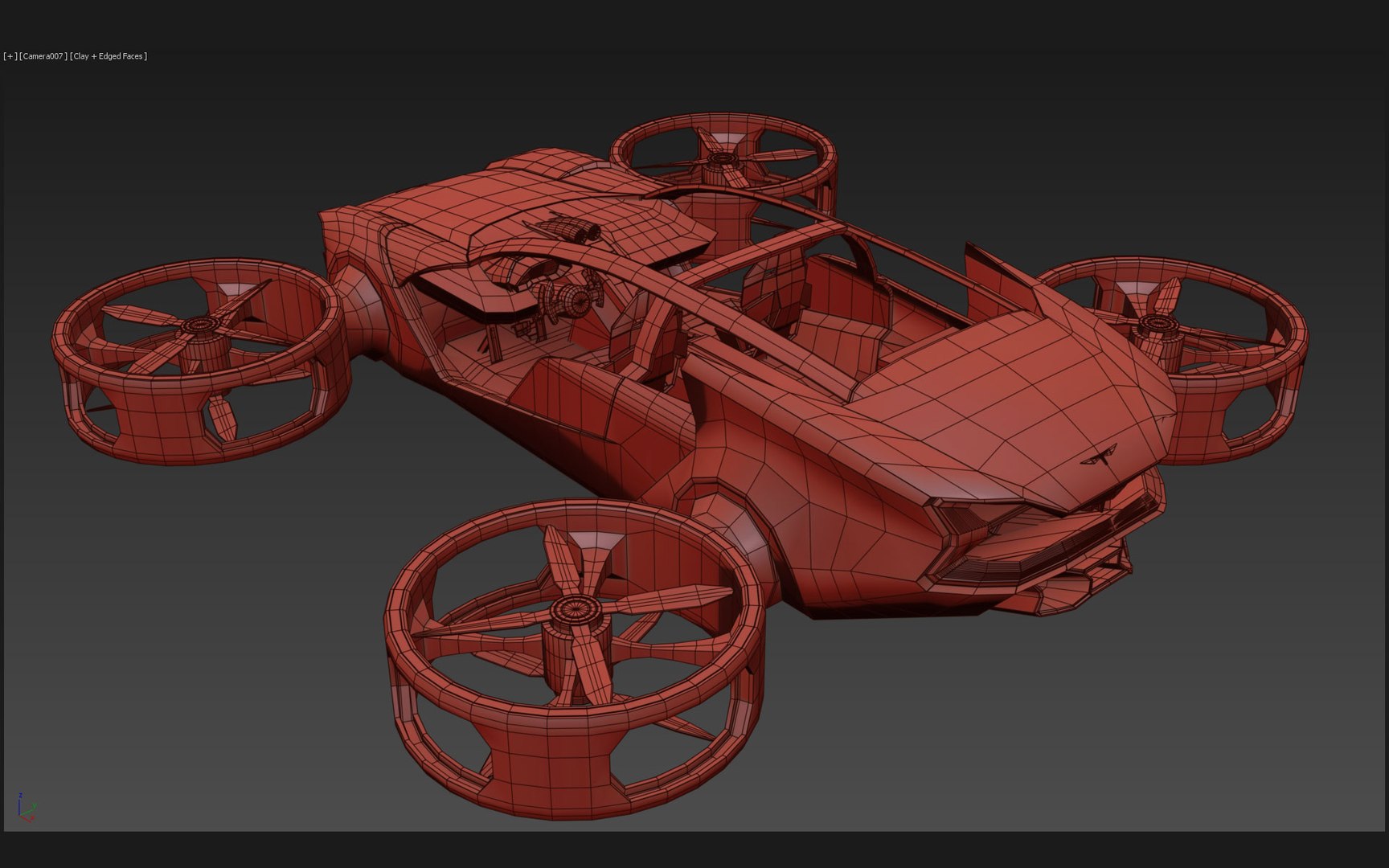 3D T Copter Car 71 Model - TurboSquid 2165370