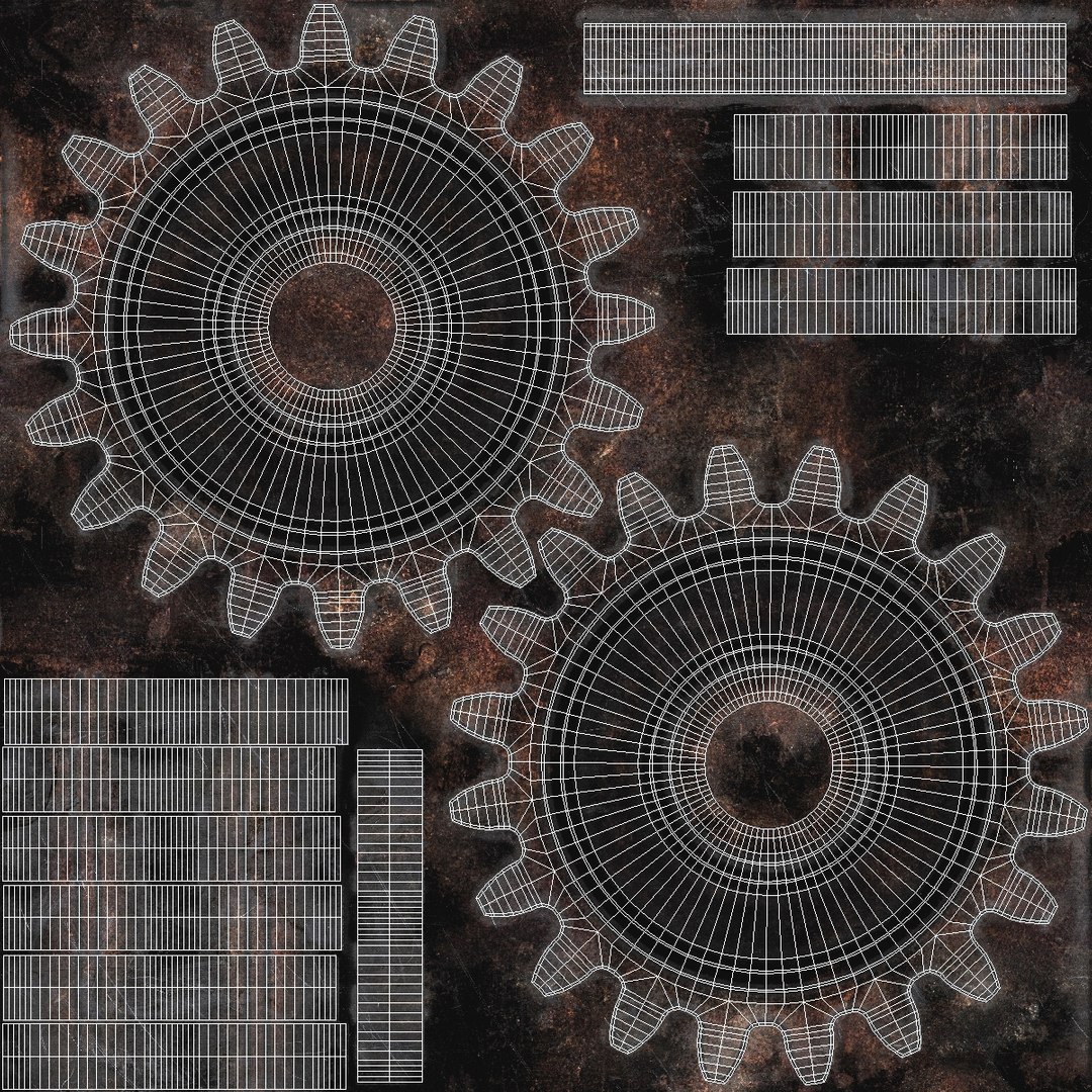 Steam Punk Gear 1 3d Model