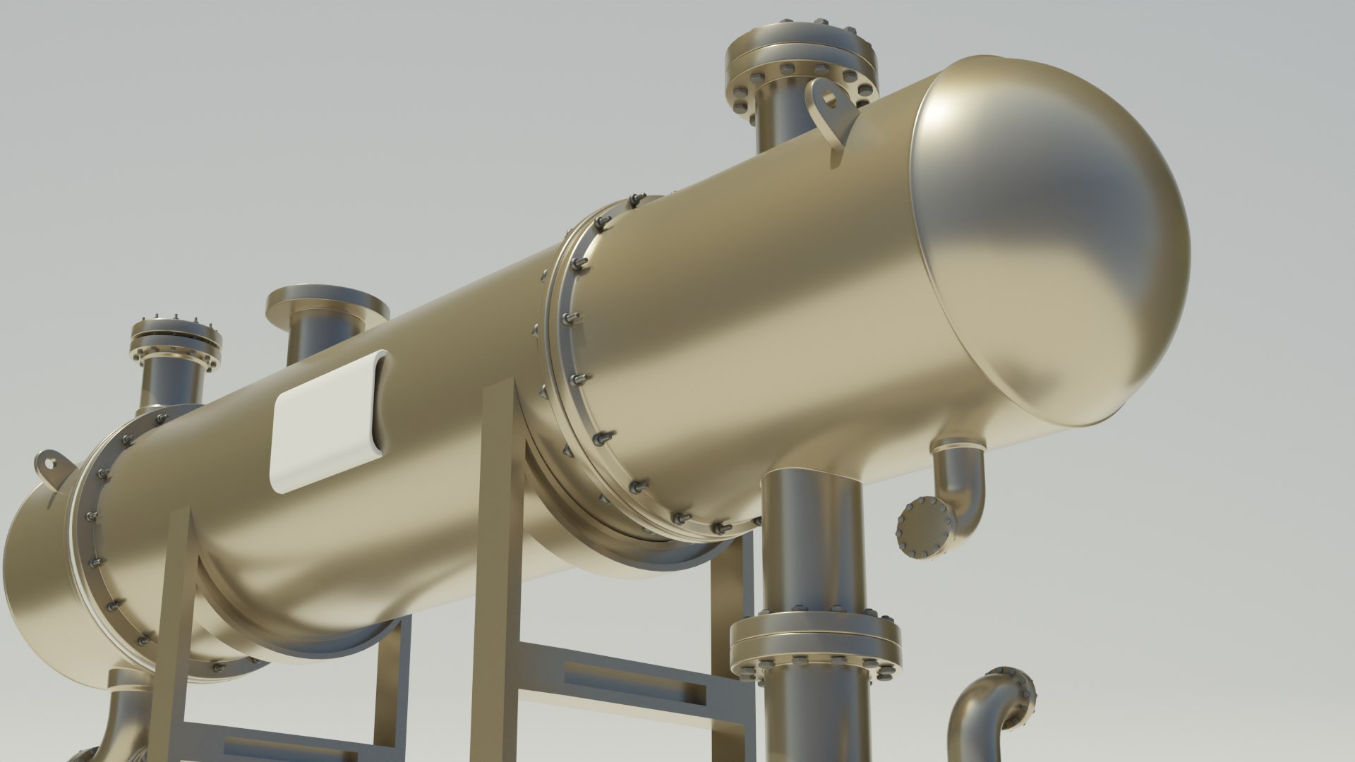 Shell and Tube Heat Exchanger 3D - TurboSquid 2002719